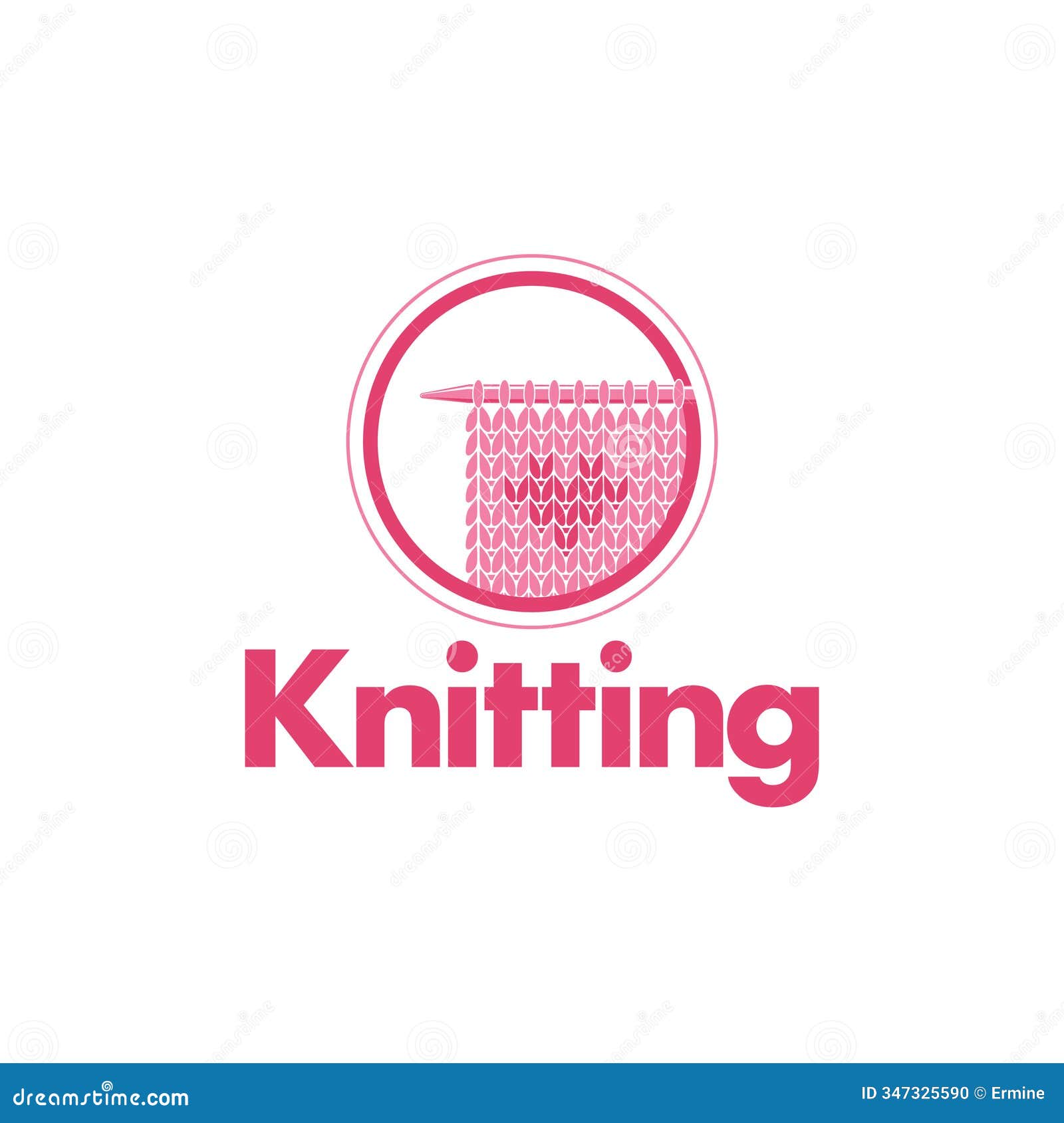 Knitting Logo Or Symbol. Ball Of Yarn With Needles, Knit Icon ...