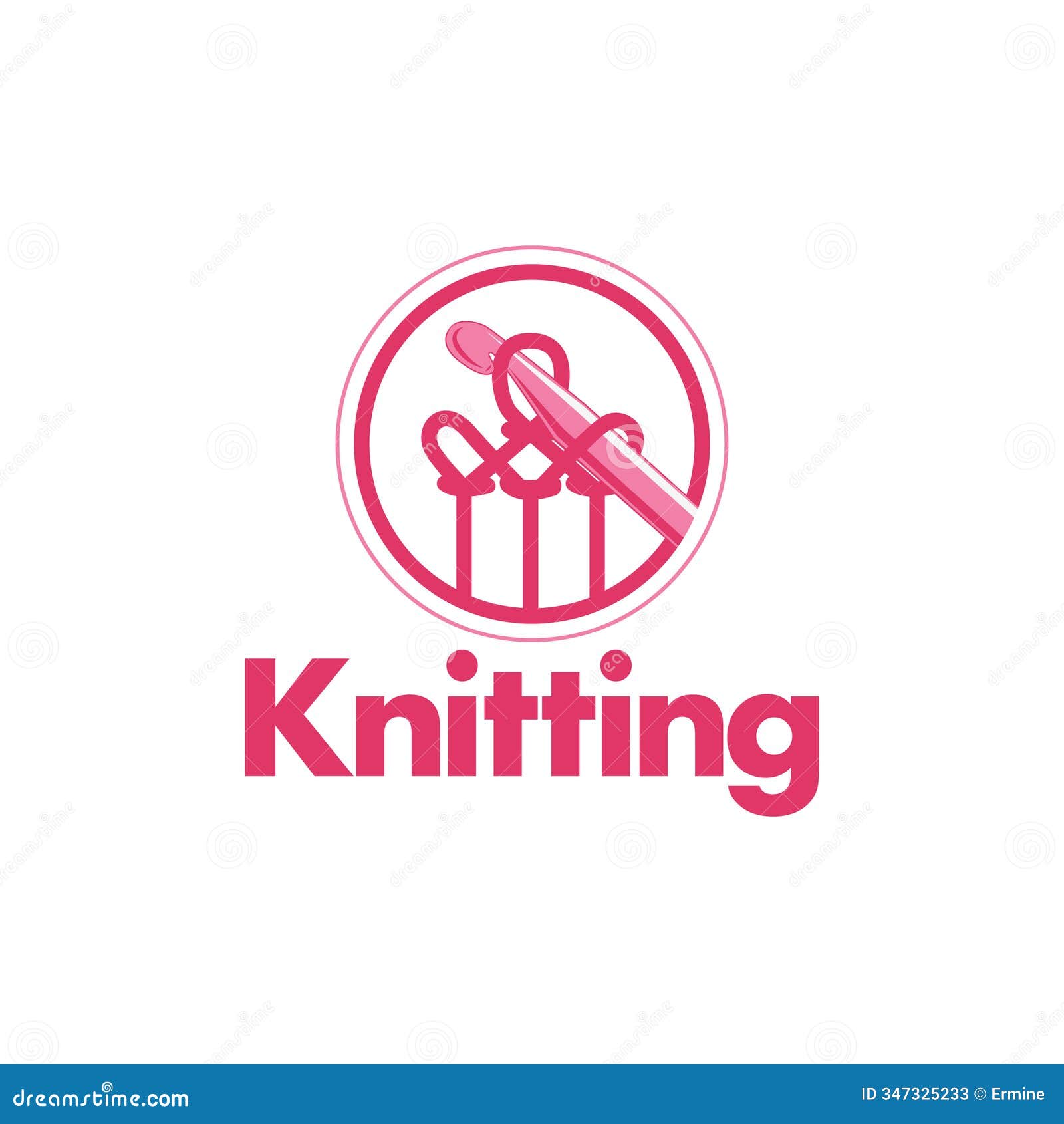 Knitting Logo Or Symbol. Ball Of Yarn With Needles, Knit Icon ...