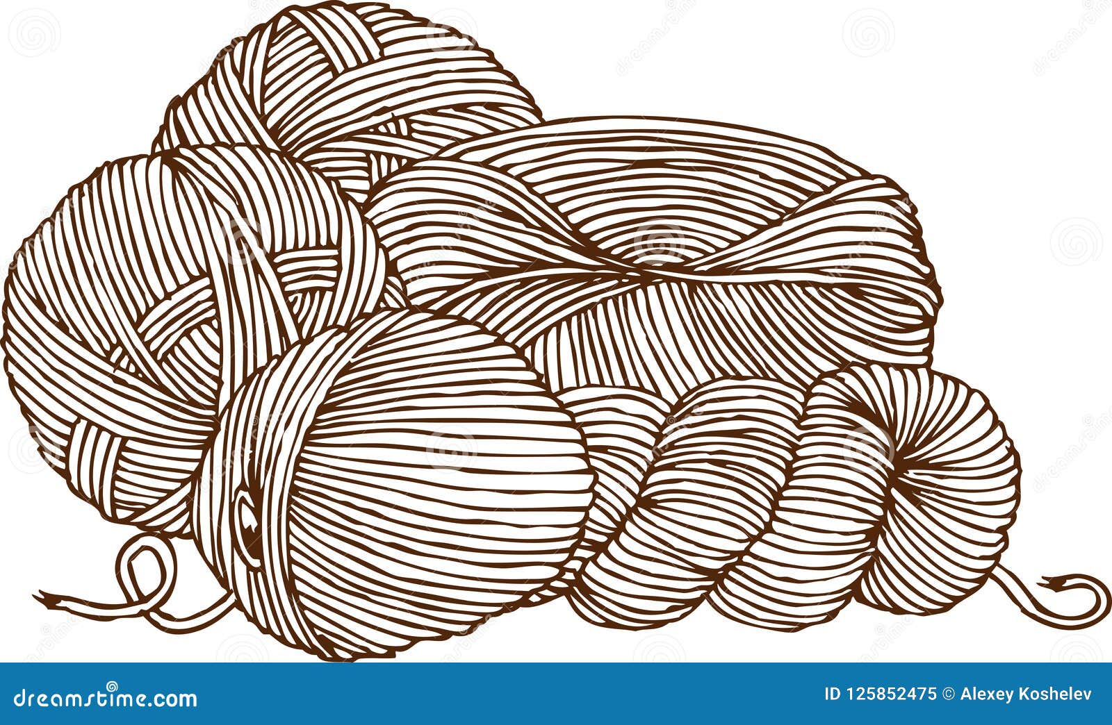 Knitting Logo stock illustration. Illustration of needlework - 125852475
