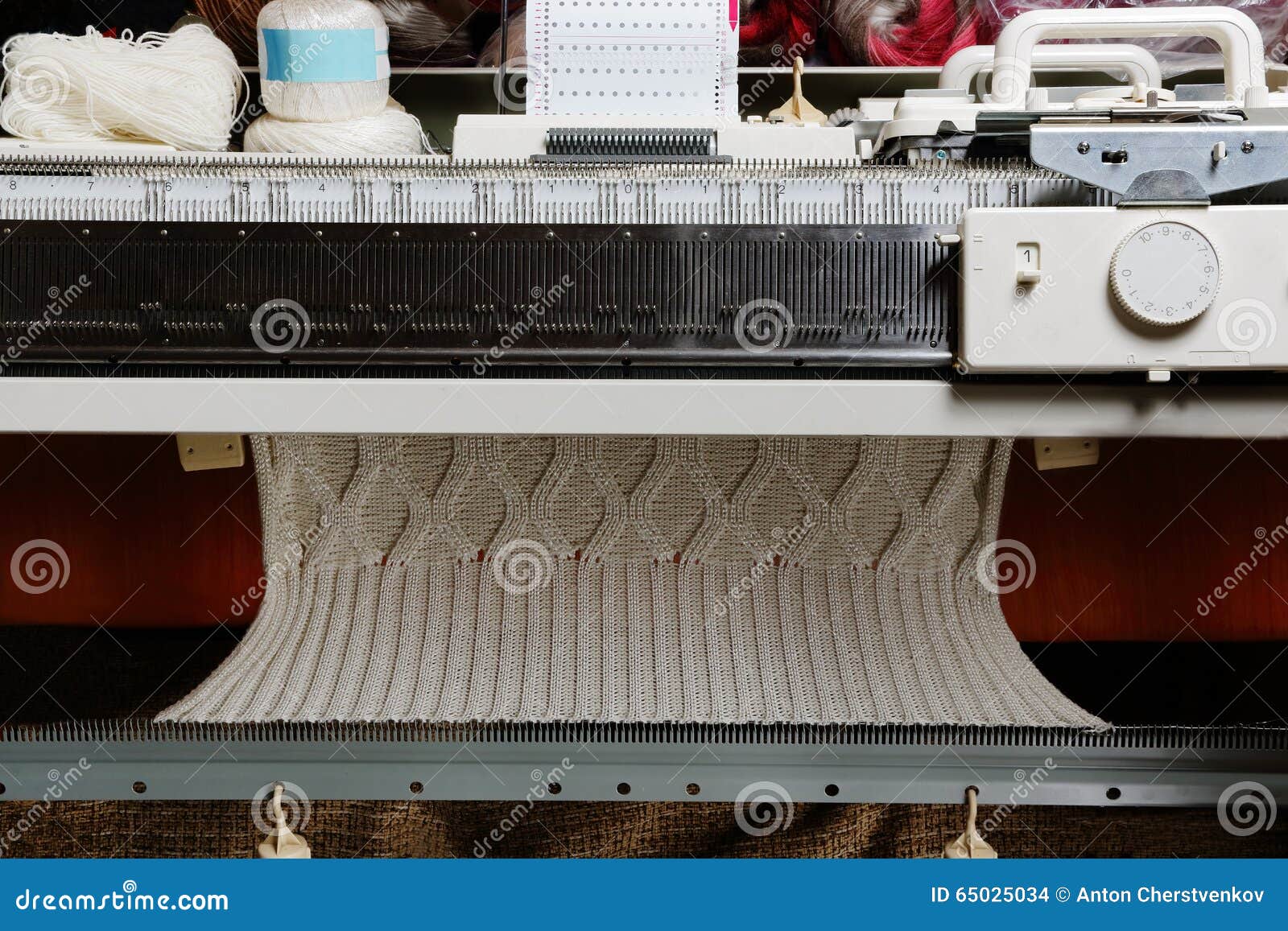 Knitting machine stock photo. Image of hank, fantura - 65025034