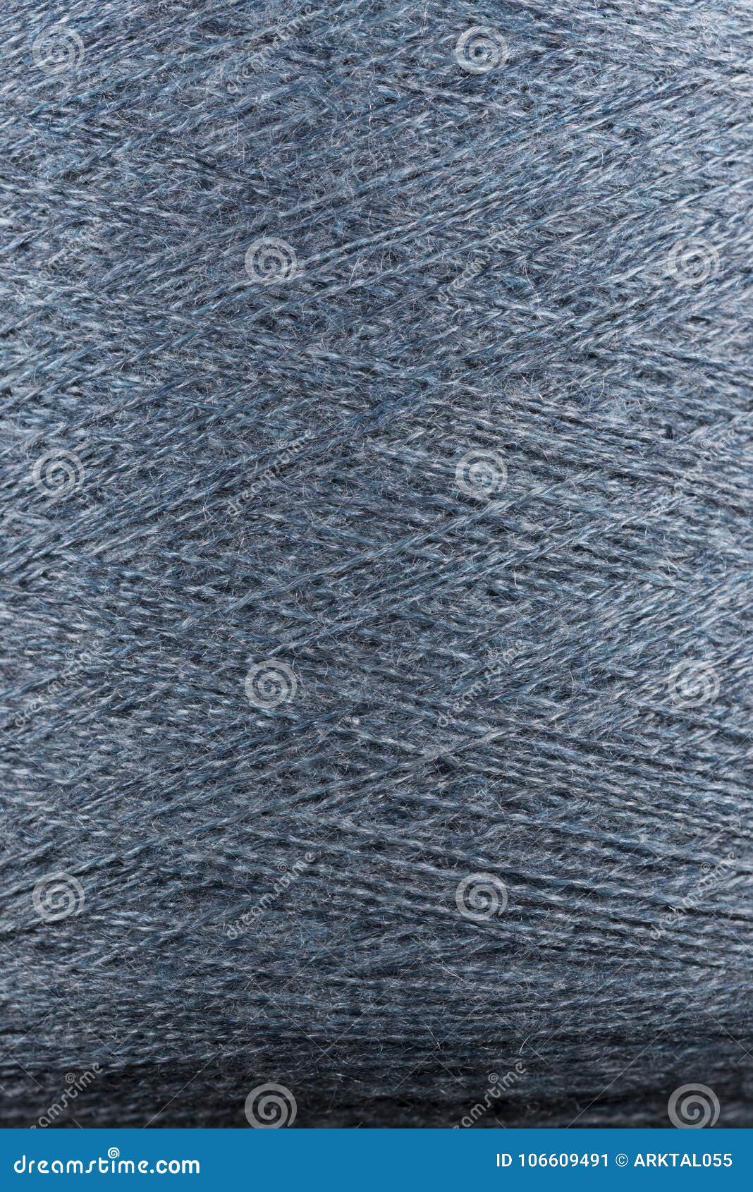 Blue Wool Thread Spool Macro Close Up Stock Image - Image of material ...