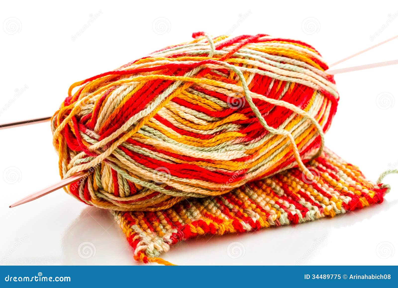 Knitting stock image. Image of multicolor, multi, yarn - 34489775