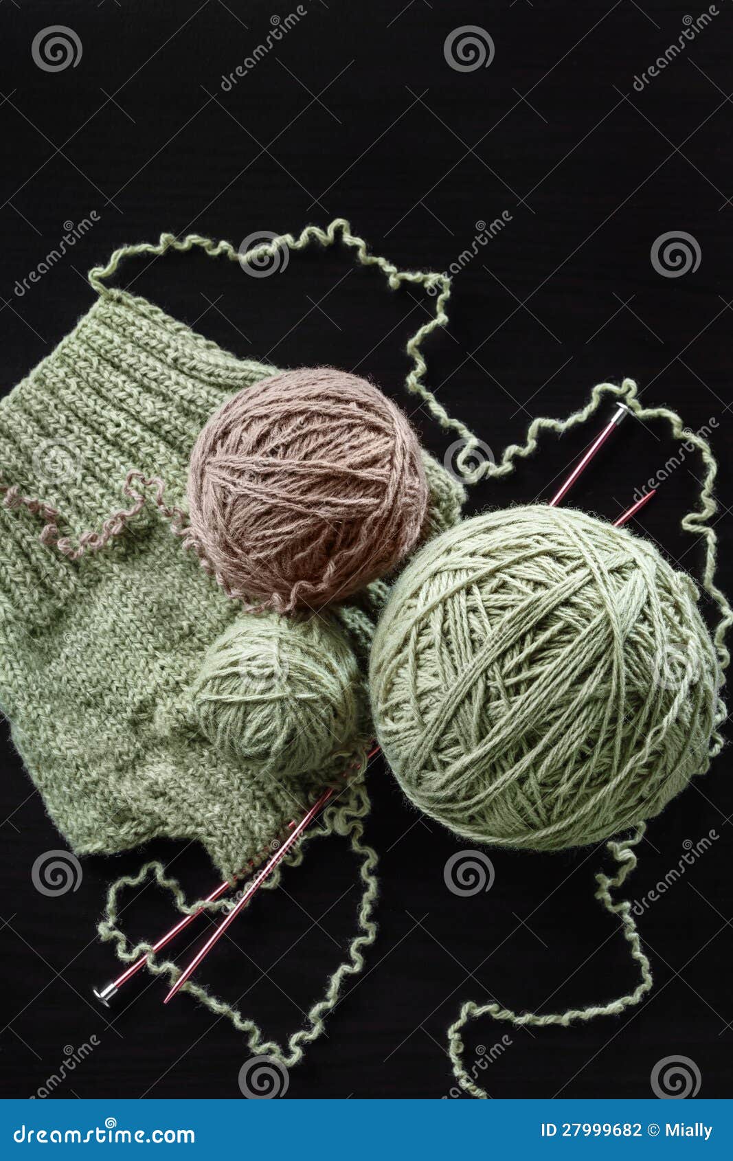 Knitting from natural wool stock photo. Image of lamb - 27999682
