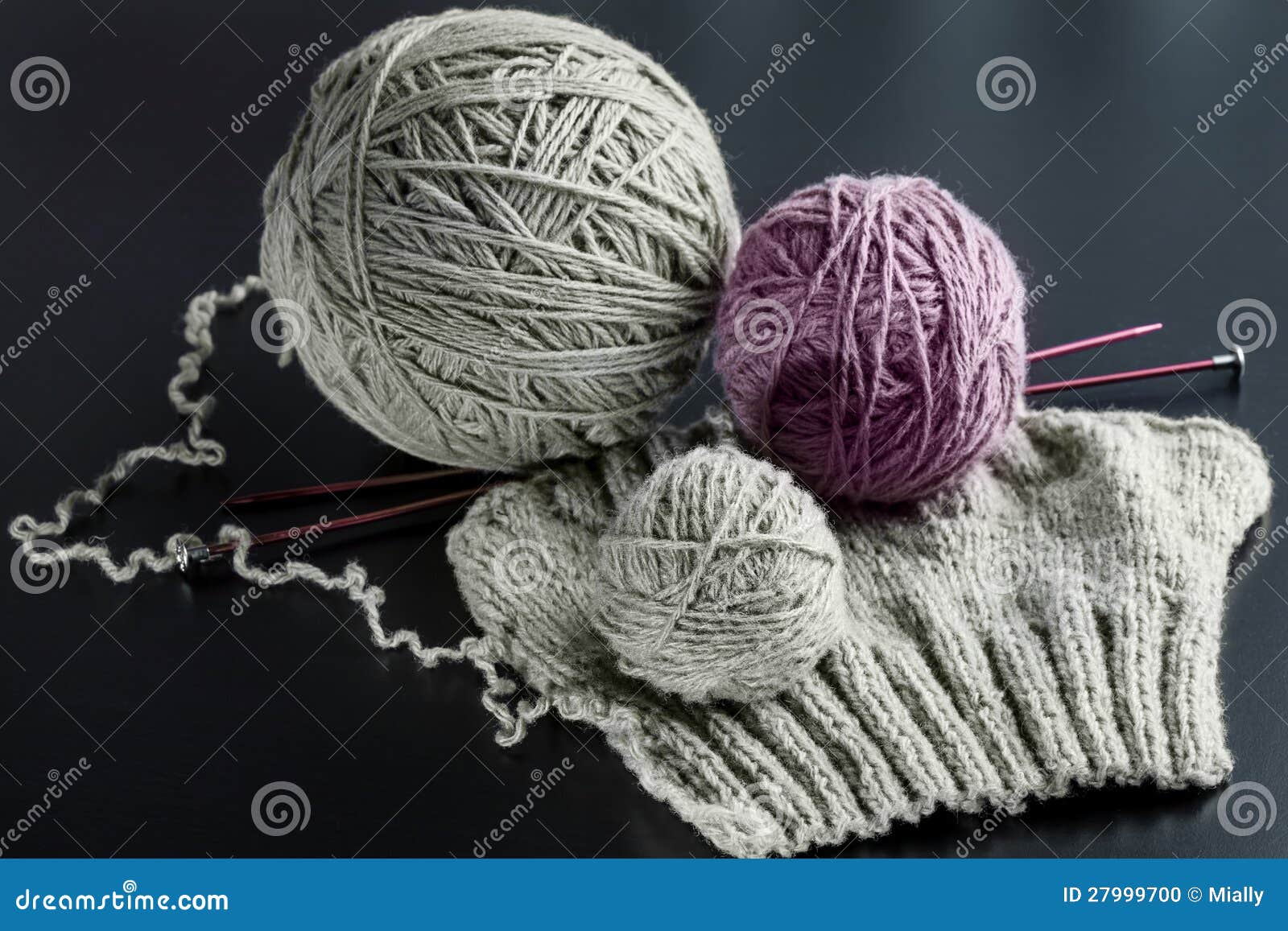 Knitting from natural wool stock photo. Image of creative - 27999700