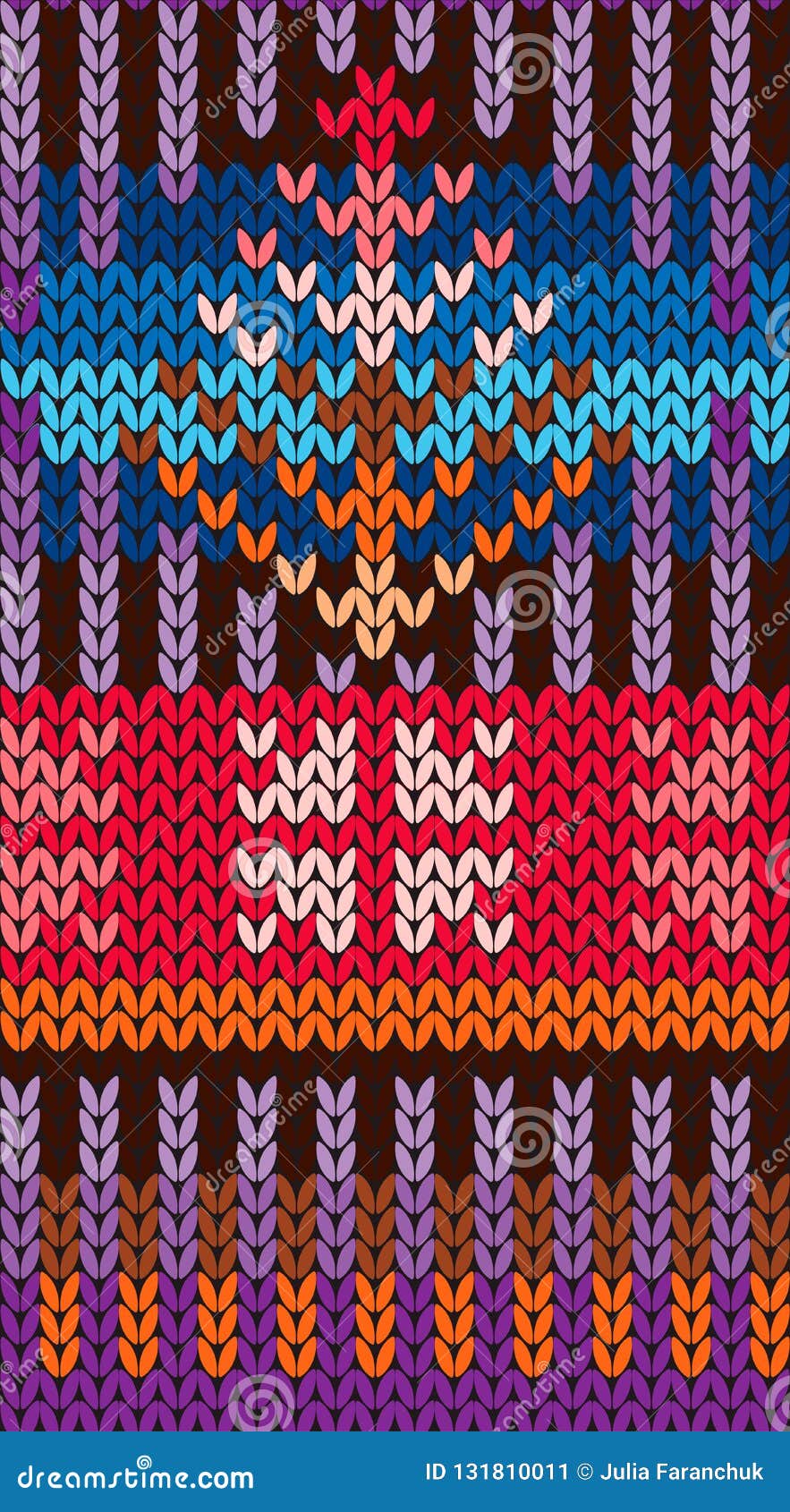 Knitting Pattern in Style Fair Isle. Bright, Multi-color. Seamless ...