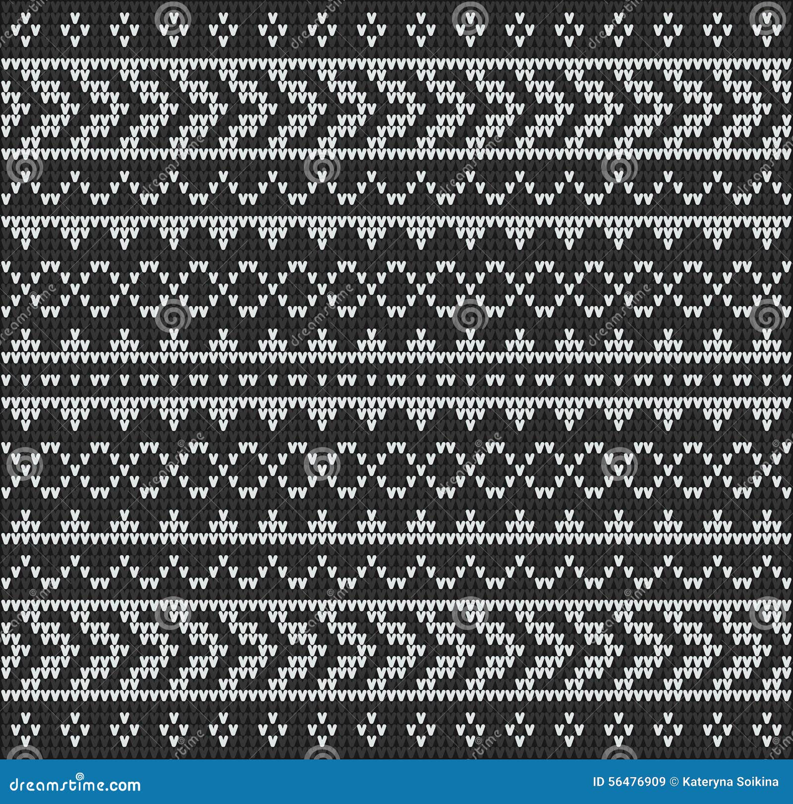 Knitting Pattern Sweater Black Stock Vector - Illustration of homemade ...