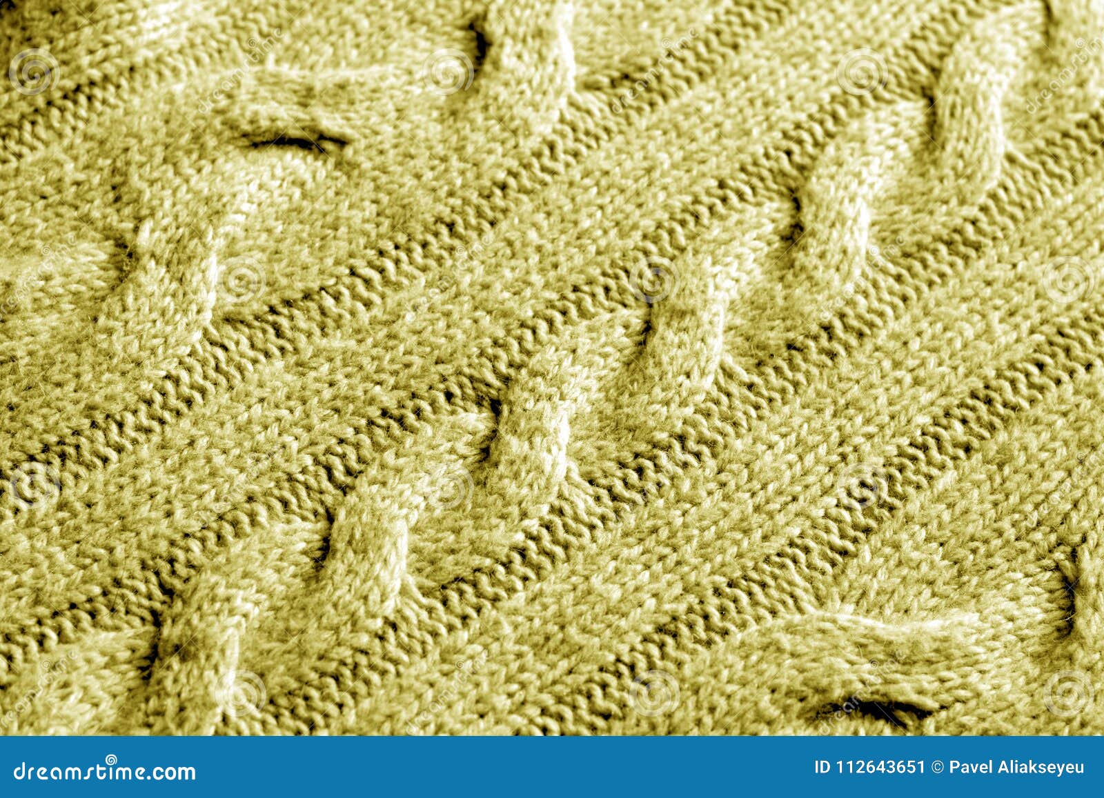 Knitting Pattern in Yellow Color. Stock Image - Image of blanket, soft ...