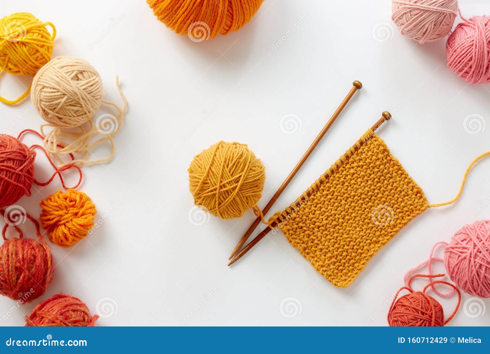 Knitting Project in Progress Stock Image - Image of colors ...