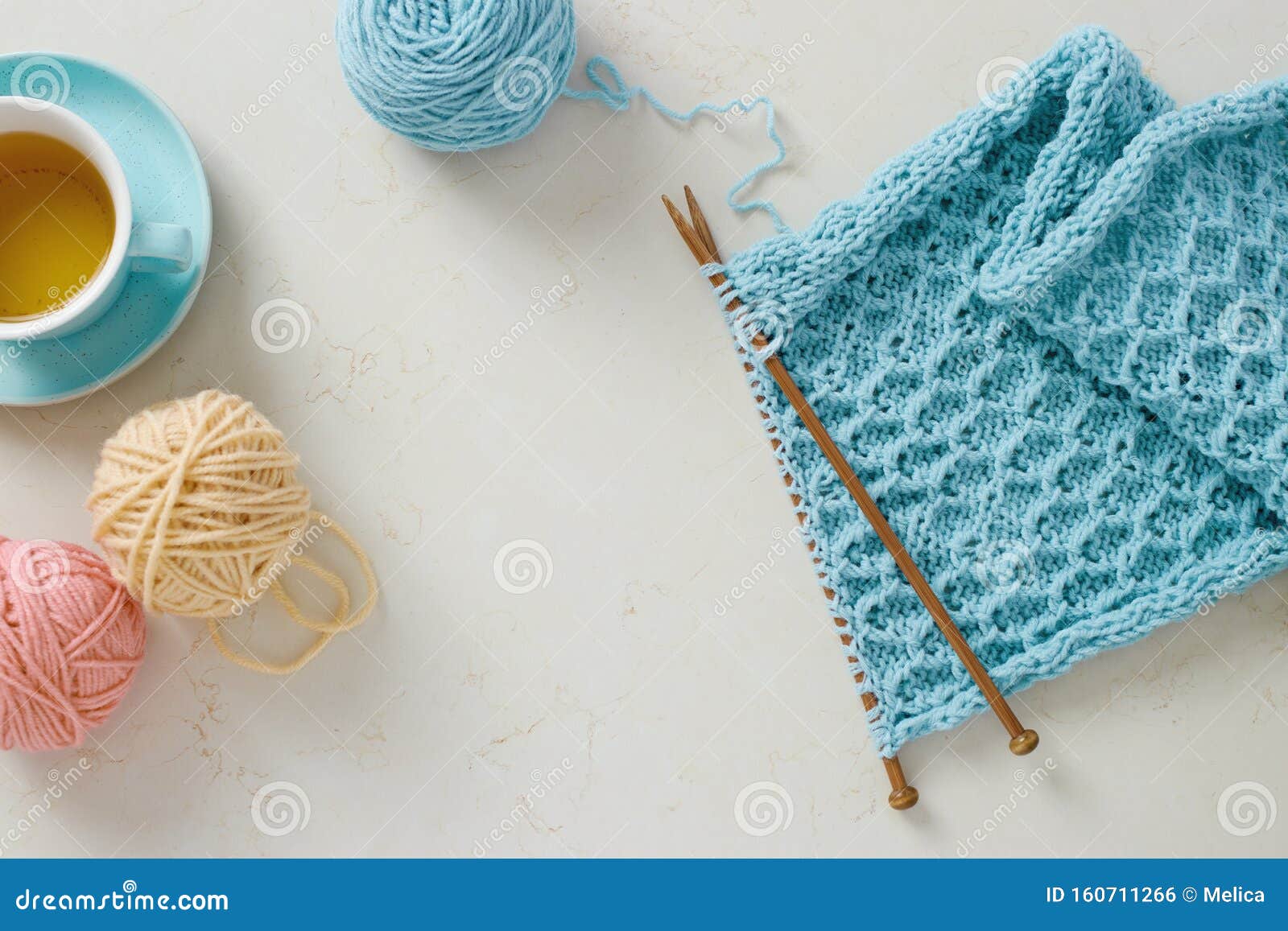 Knitting Project in Progress Stock Photo - Image of hobby, activity ...