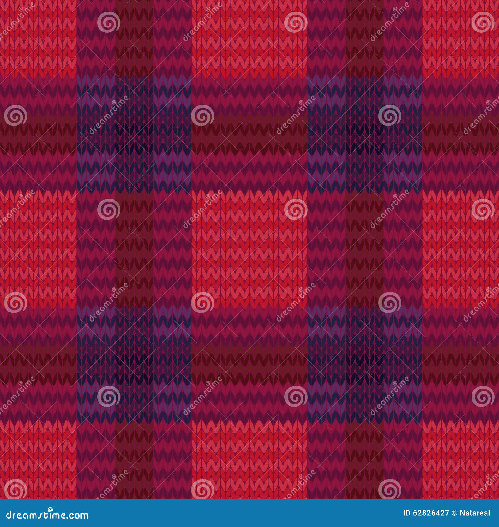Knitting Seamless Checkered Pattern Stock Vector - Illustration of ...