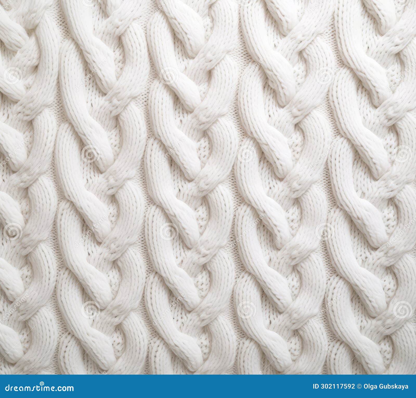 Knitting with White Yarn, Background. AI Generated. Stock Photo - Image ...