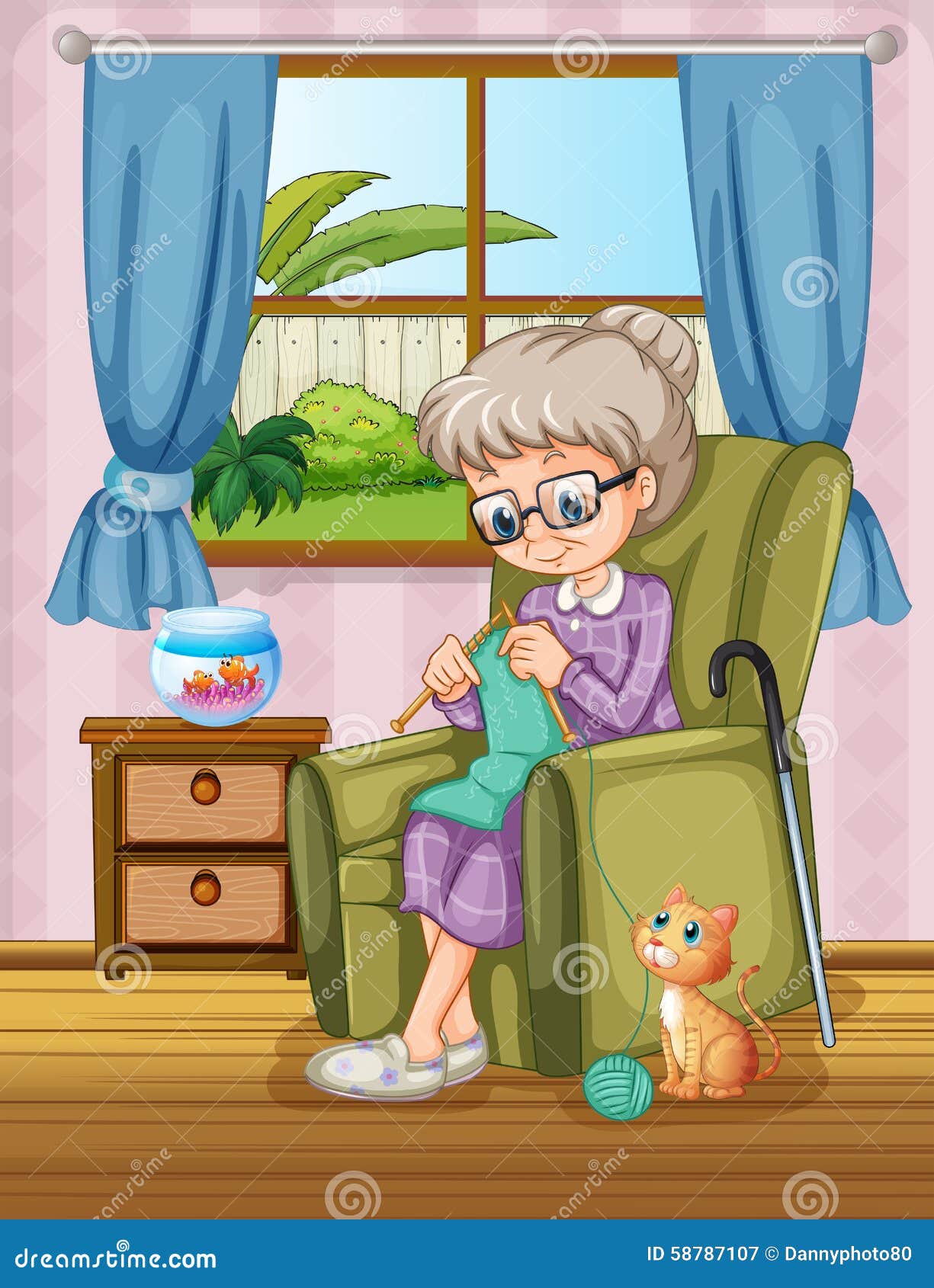 Knitting stock vector. Illustration of graphic, knitting - 58787107