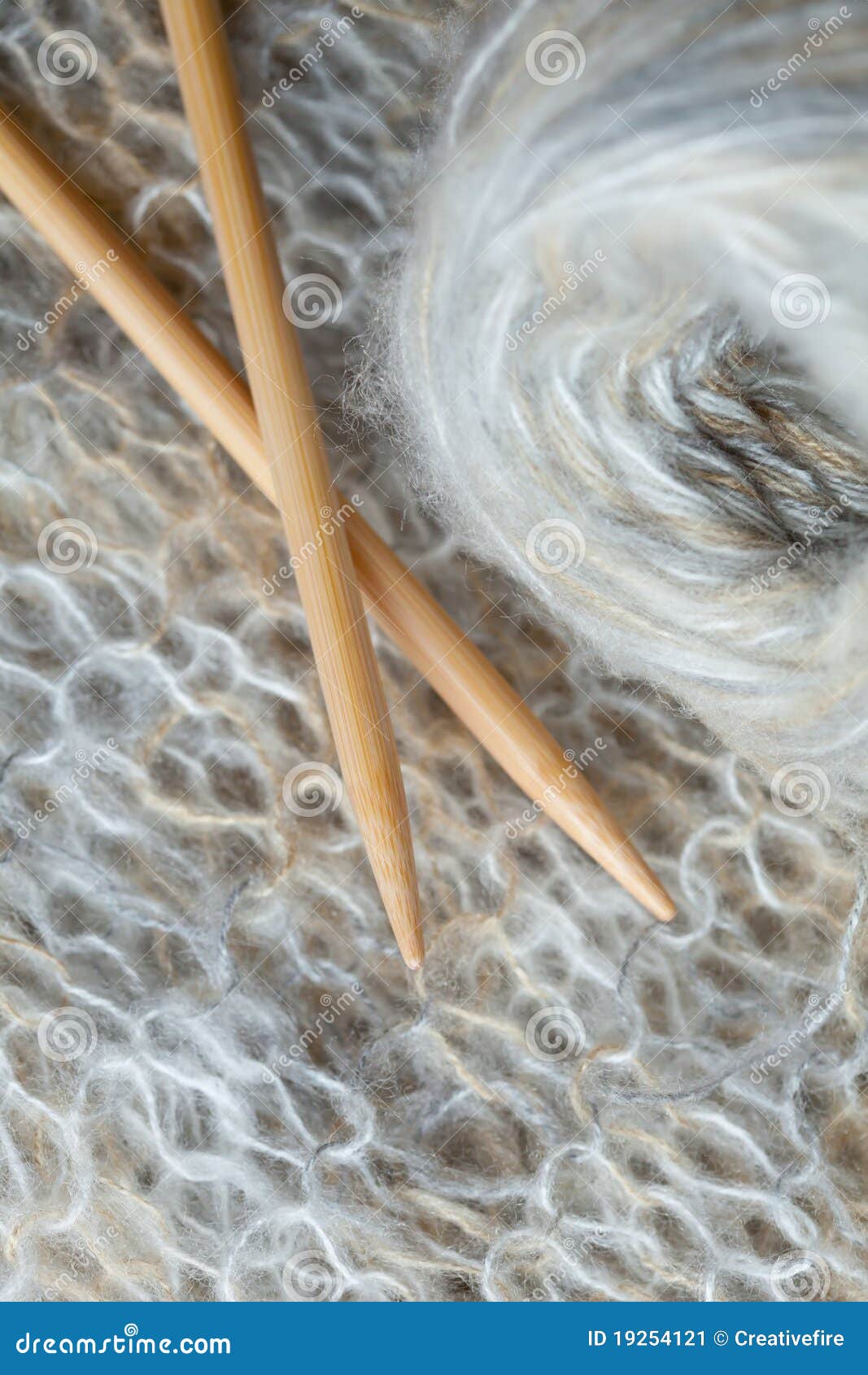 Knitting with Wool stock image. Image of warm, knitting - 19254121