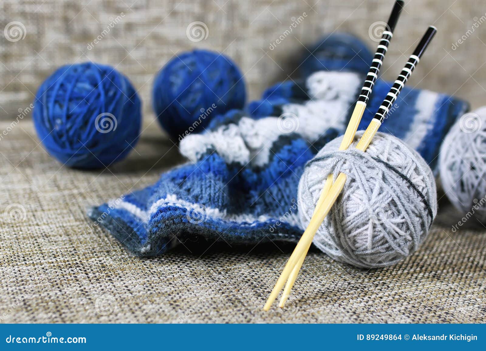 Knitting wool ball hobby stock photo. Image of handmade - 89249864