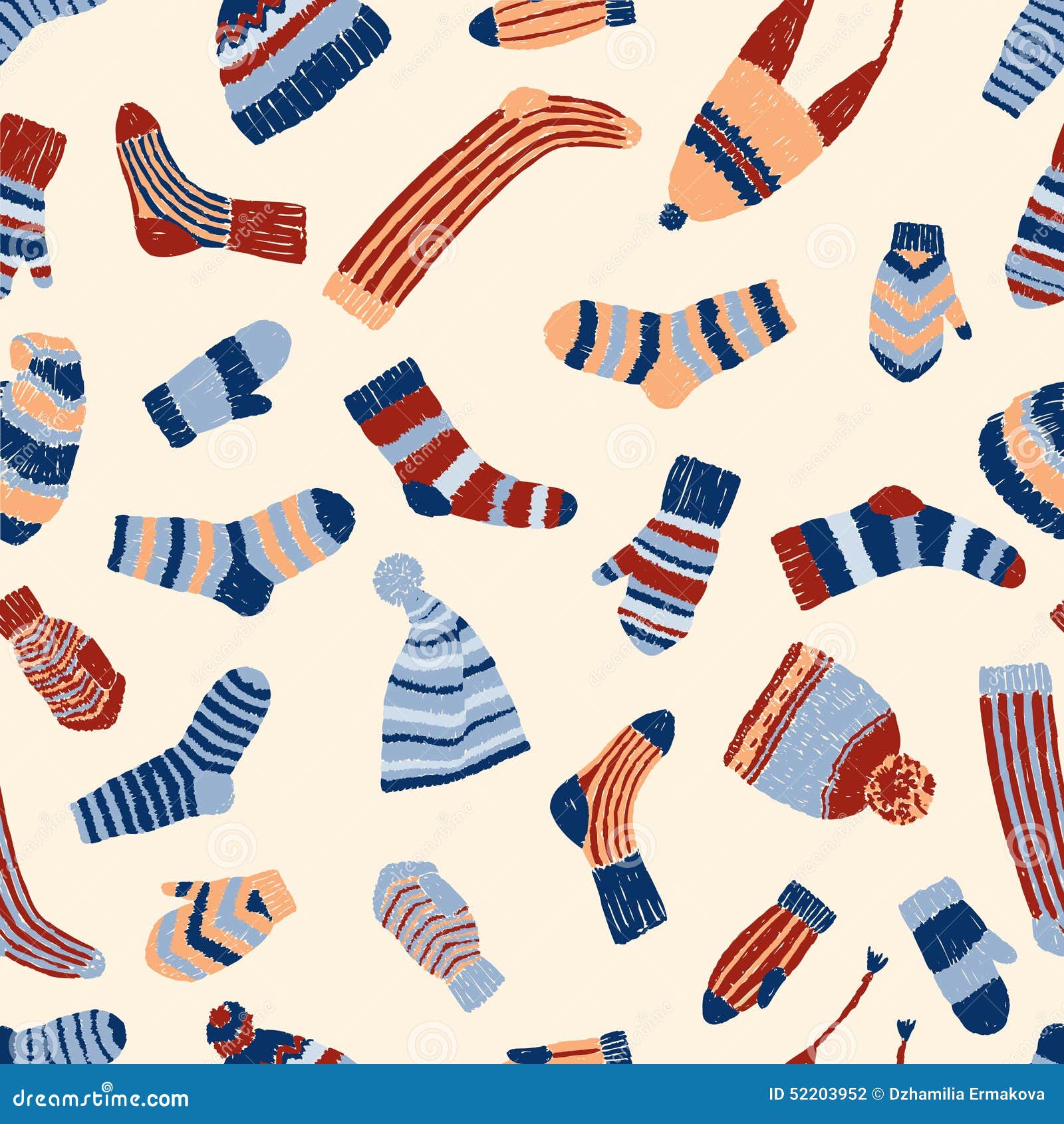 Knitwear pattern stock vector. Illustration of sketch - 52203952