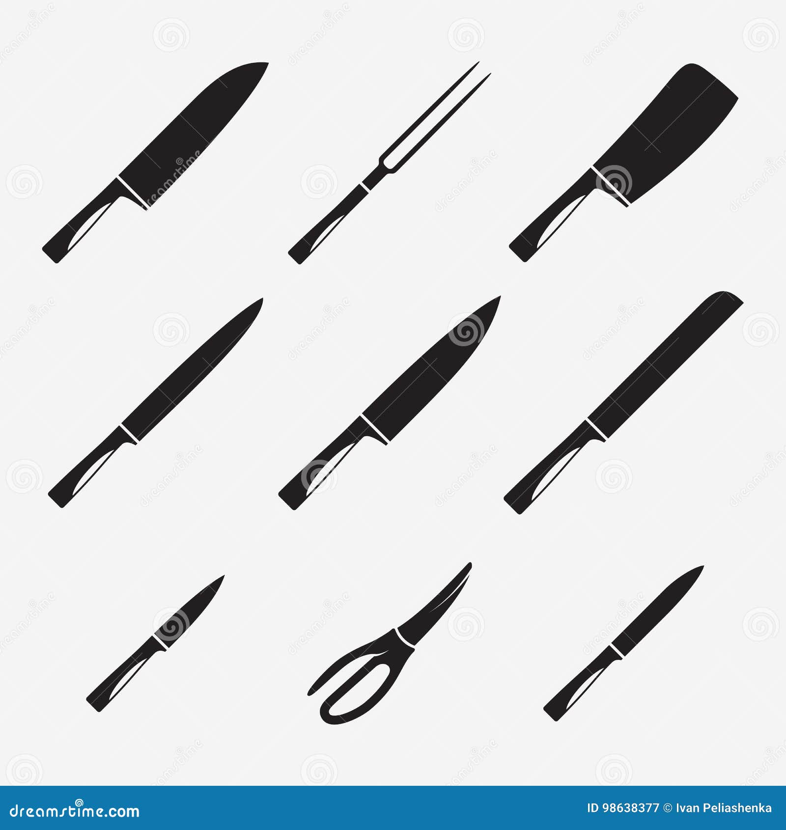 Knives icons stock illustration. Illustration of equipment - 98638377