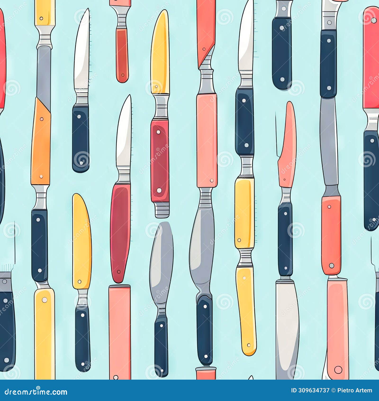 Knives Pattern Banner Wallpaper Simple Background Stock Image - Image ...