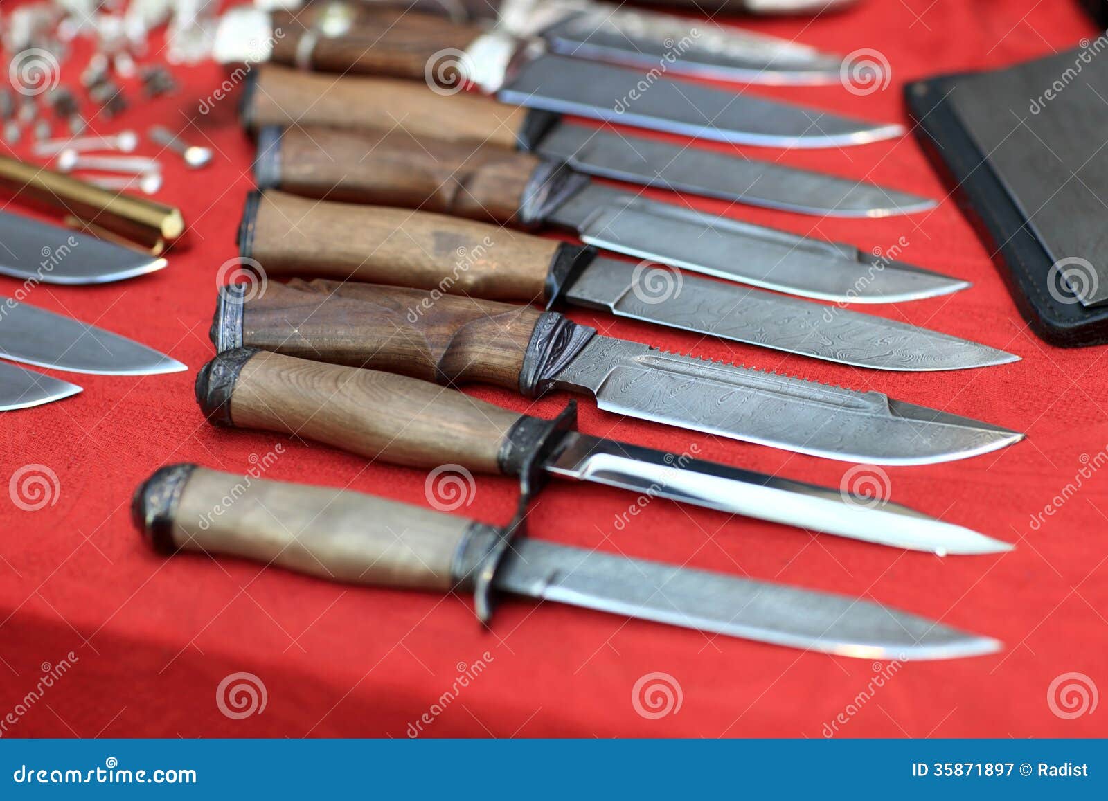 Knives on table stock image. Image of bazaar, sale, crime - 35871897