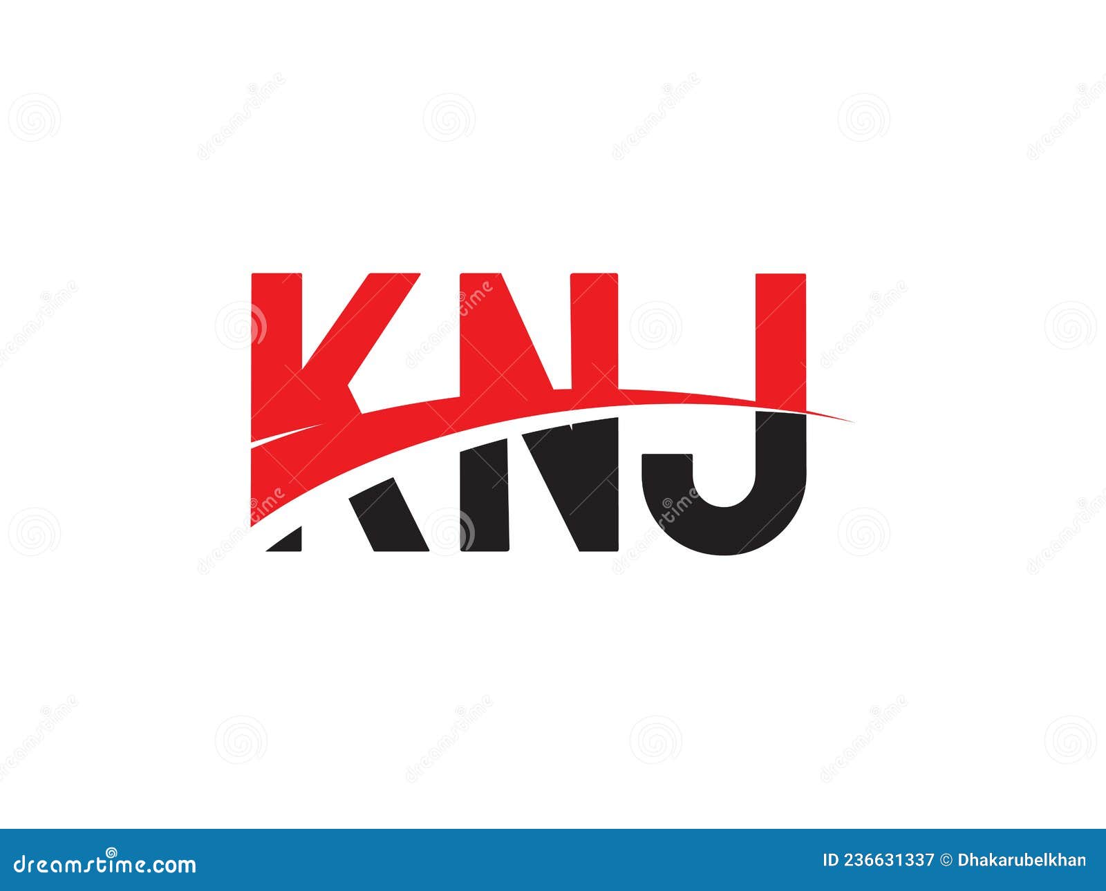 KNJ Letter Initial Logo Design Vector Illustration Stock Vector ...