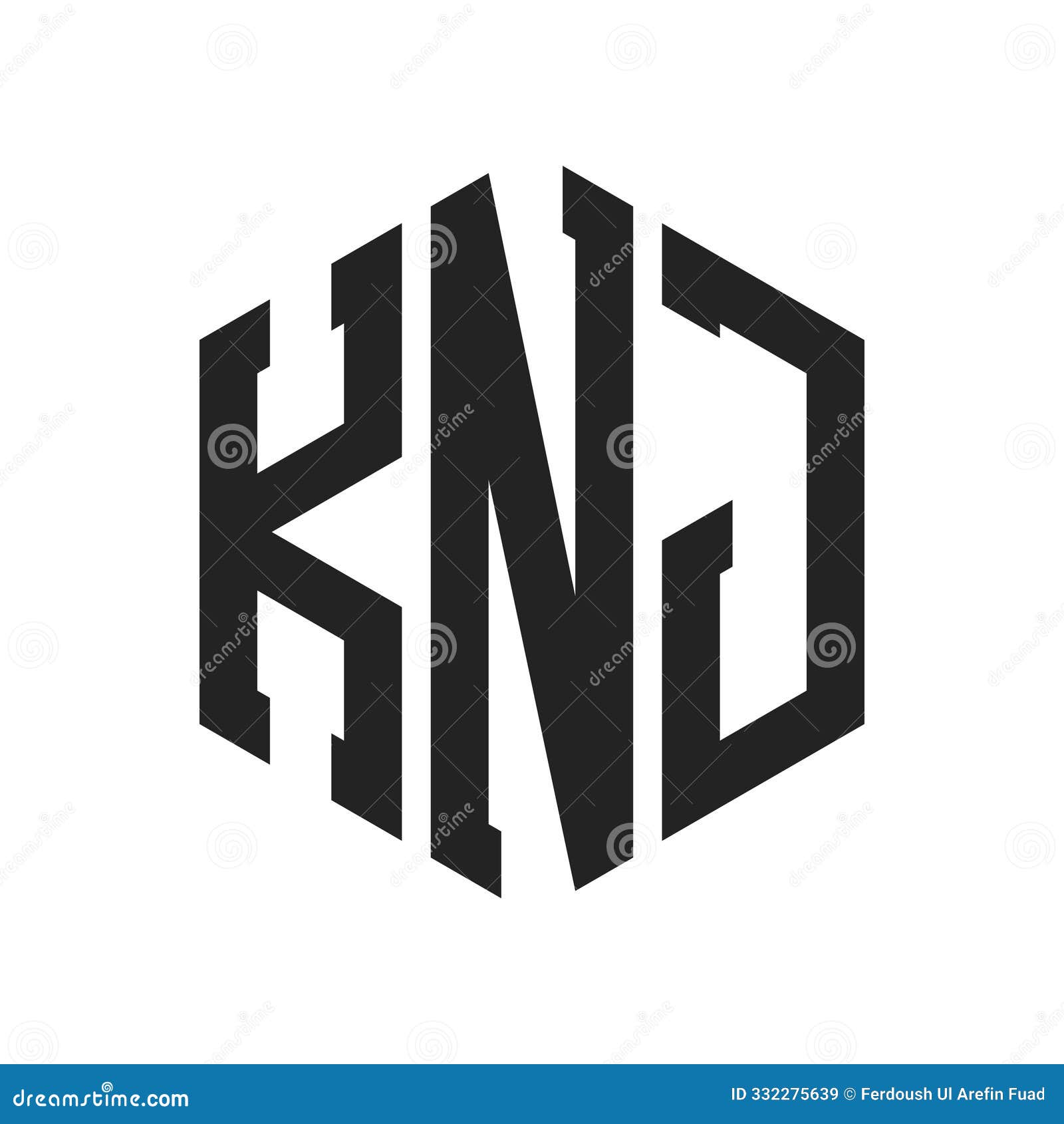 KNJ Logo Design. Initial Letter KNJ Monogram Logo Using Hexagon Shape ...