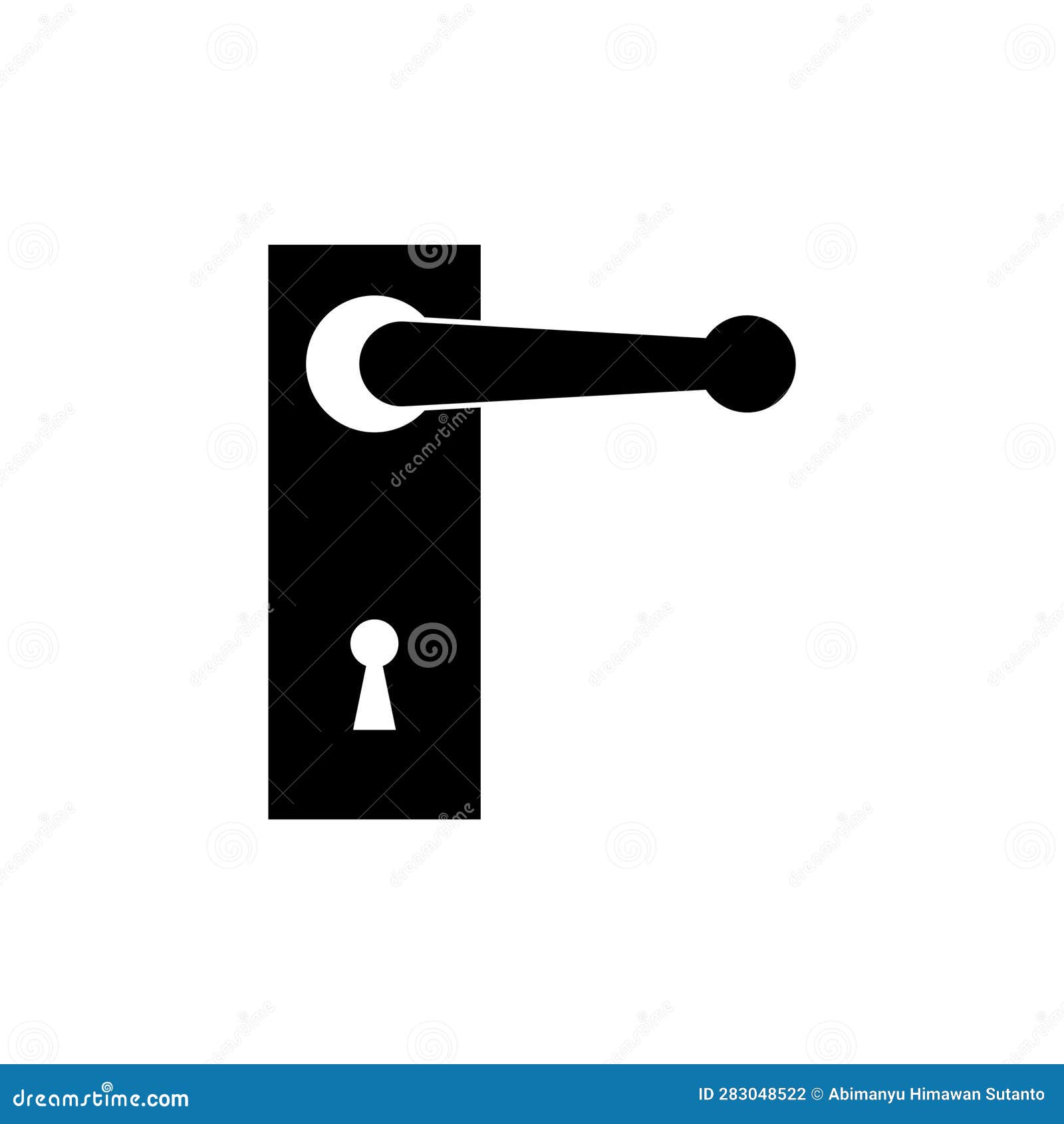 Knob icon vector stock vector. Illustration of lock - 283048522