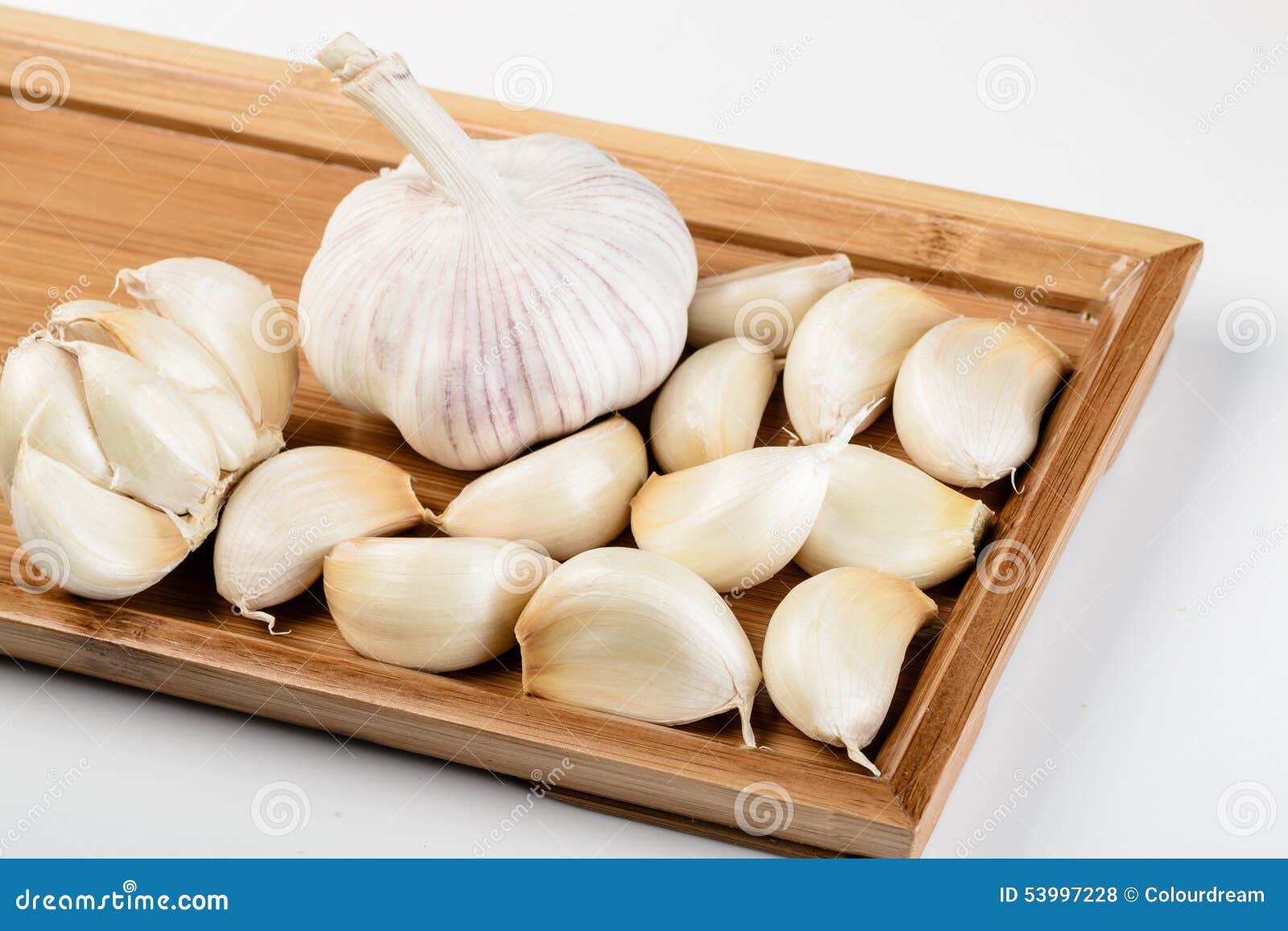 Knoblauch Und Knoblauchzehe Stockfoto - Bild von gemüse, purpurrot ...