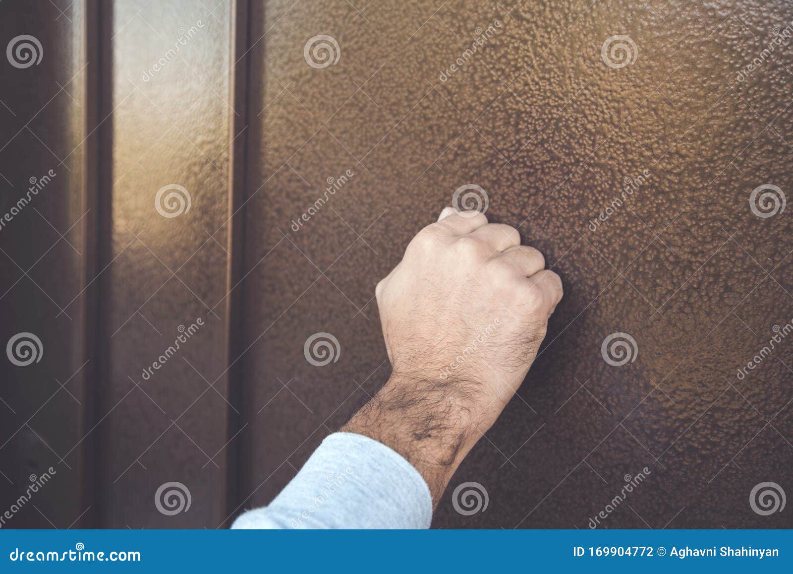 Knock on the door stock photo. Image of close, salesman - 169904772