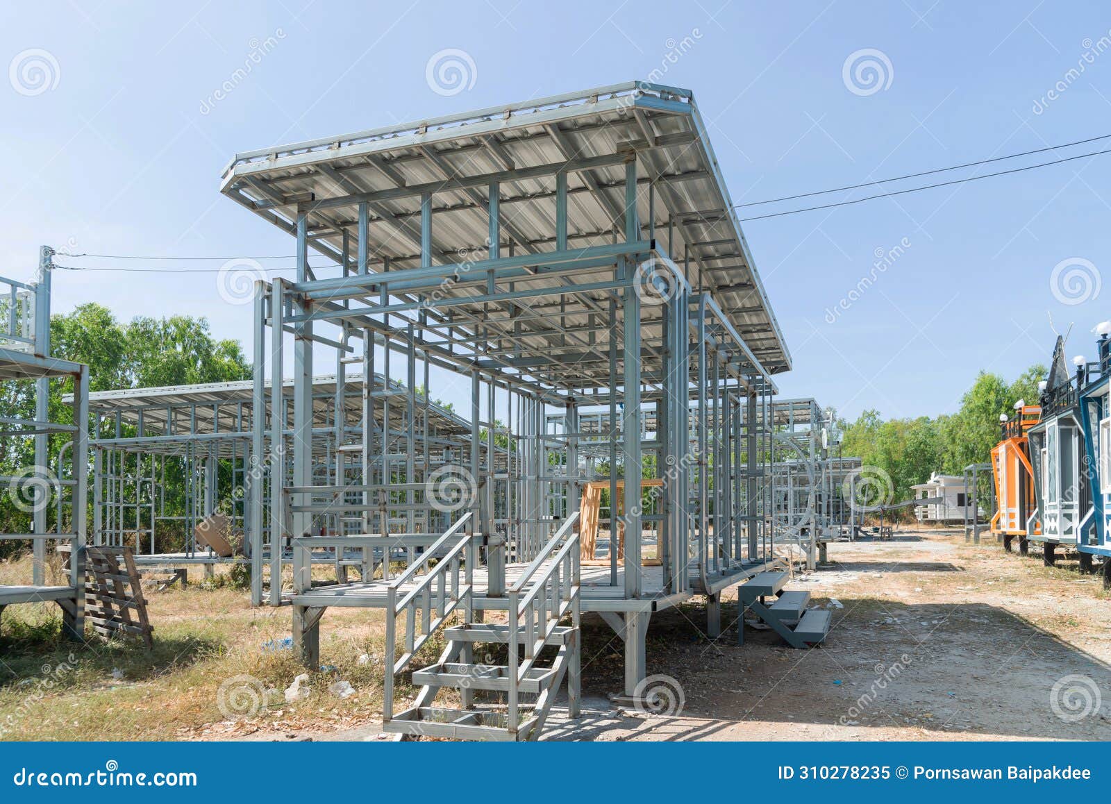 Knock Down House Structures As Under Construction, Stock Image - Image ...