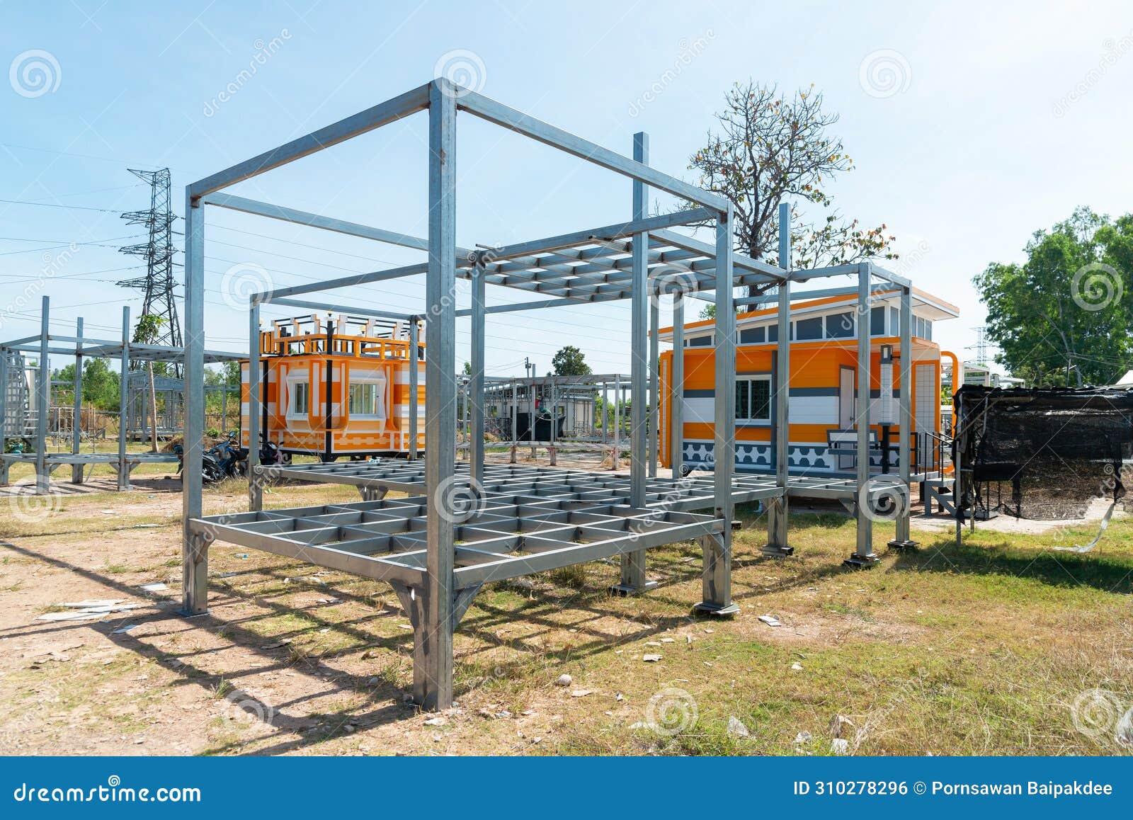 Knock Down House Structures As Under Construction, Stock Photo - Image ...