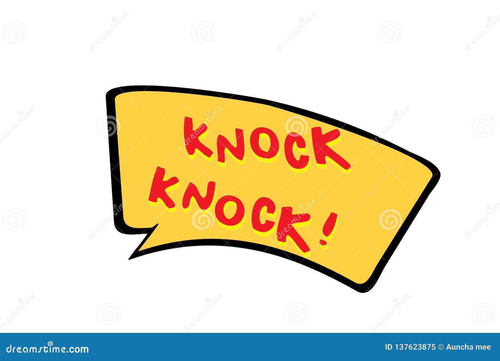 Knock stock illustration. Illustration of speech, white - 137623875
