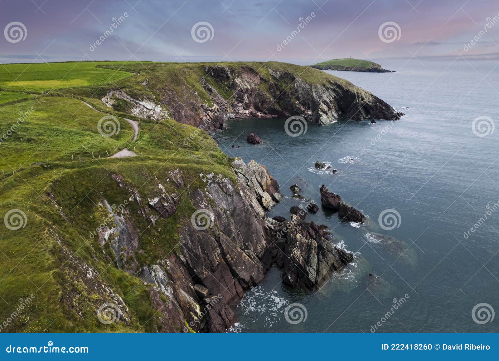 The Knockadoon Head Cliff Walks in County Cork Stock Photo - Image of ...