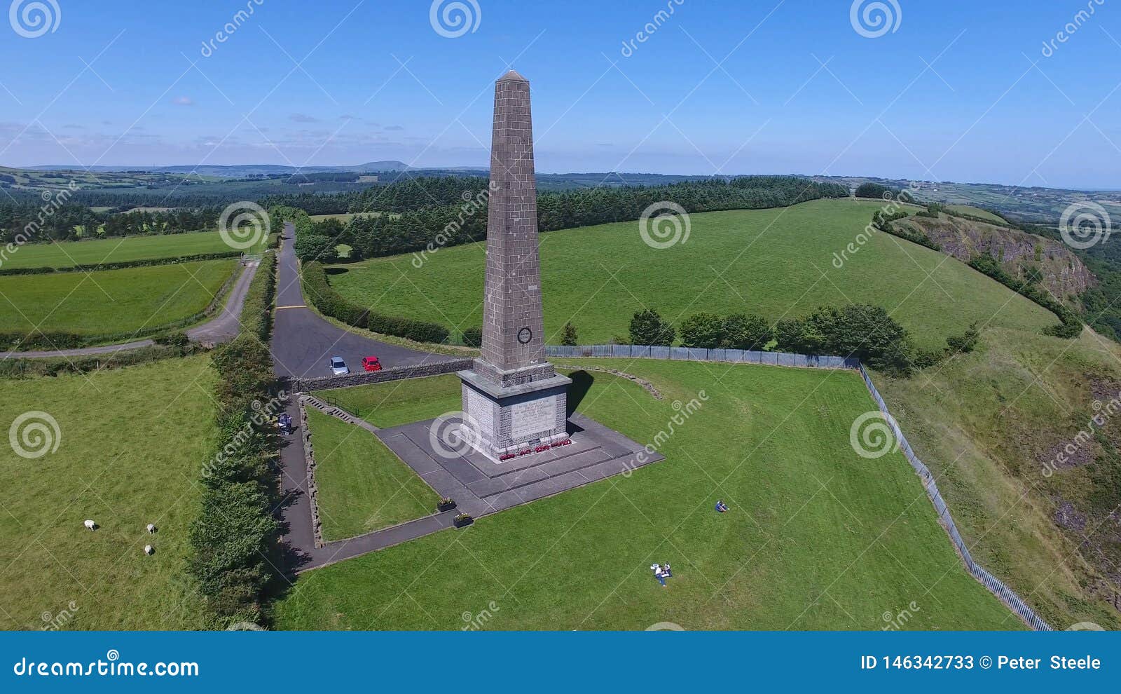 Knockagh War Memorial Northern Ireland Stock Image - Image of city ...