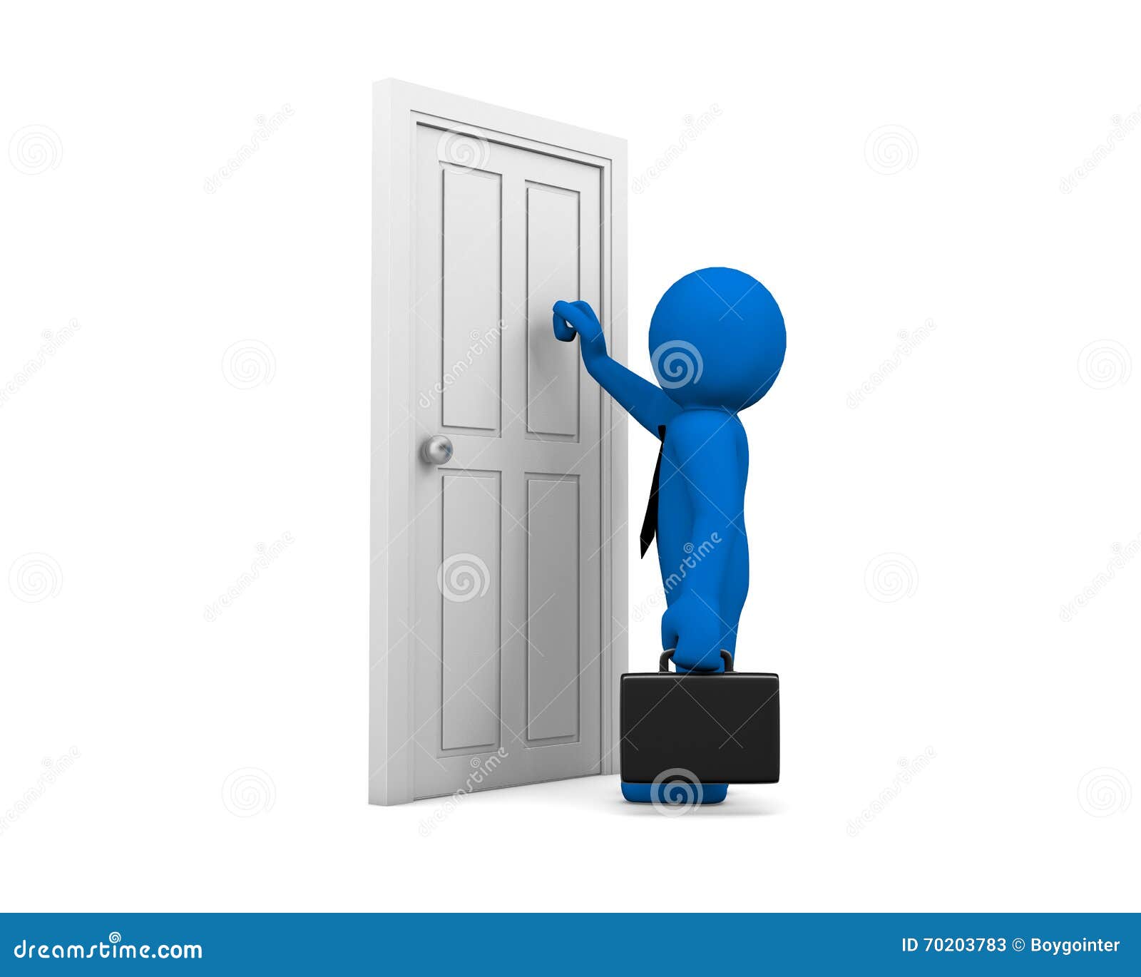 Salesman Knocking On Door