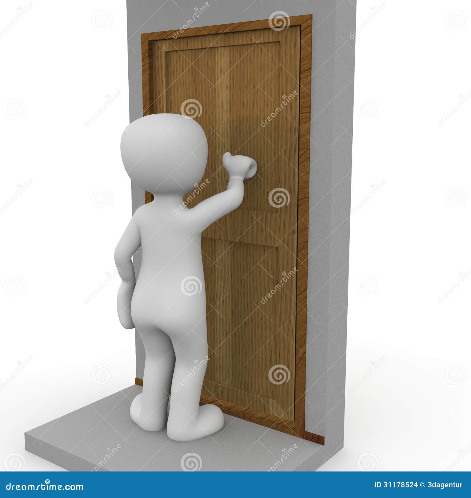 Knocking on the door stock illustration. Illustration of business ...
