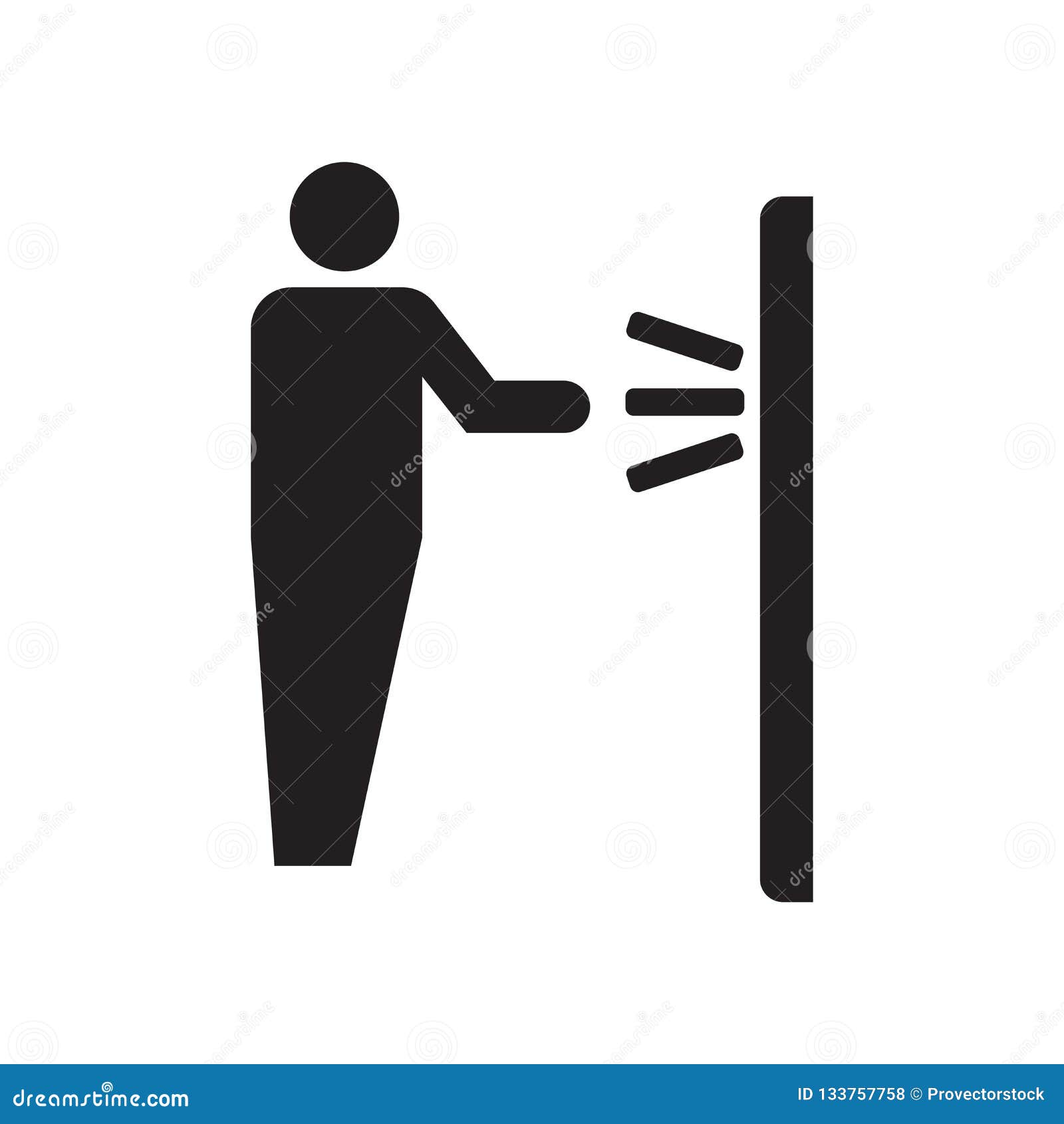 Knocking Icon Vector Sign and Symbol Isolated on White Background ...