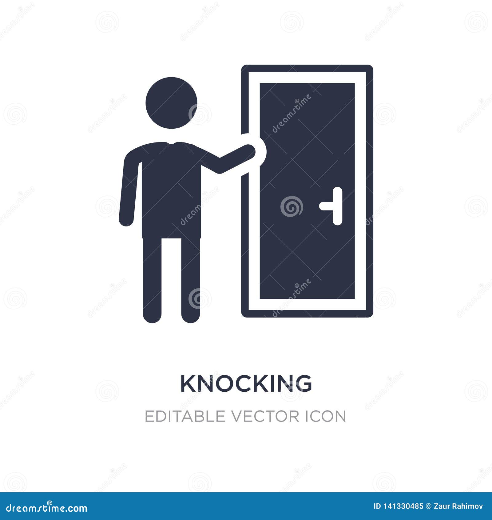 Knocking Icon Vector Sign And Symbol Isolated On White Background ...