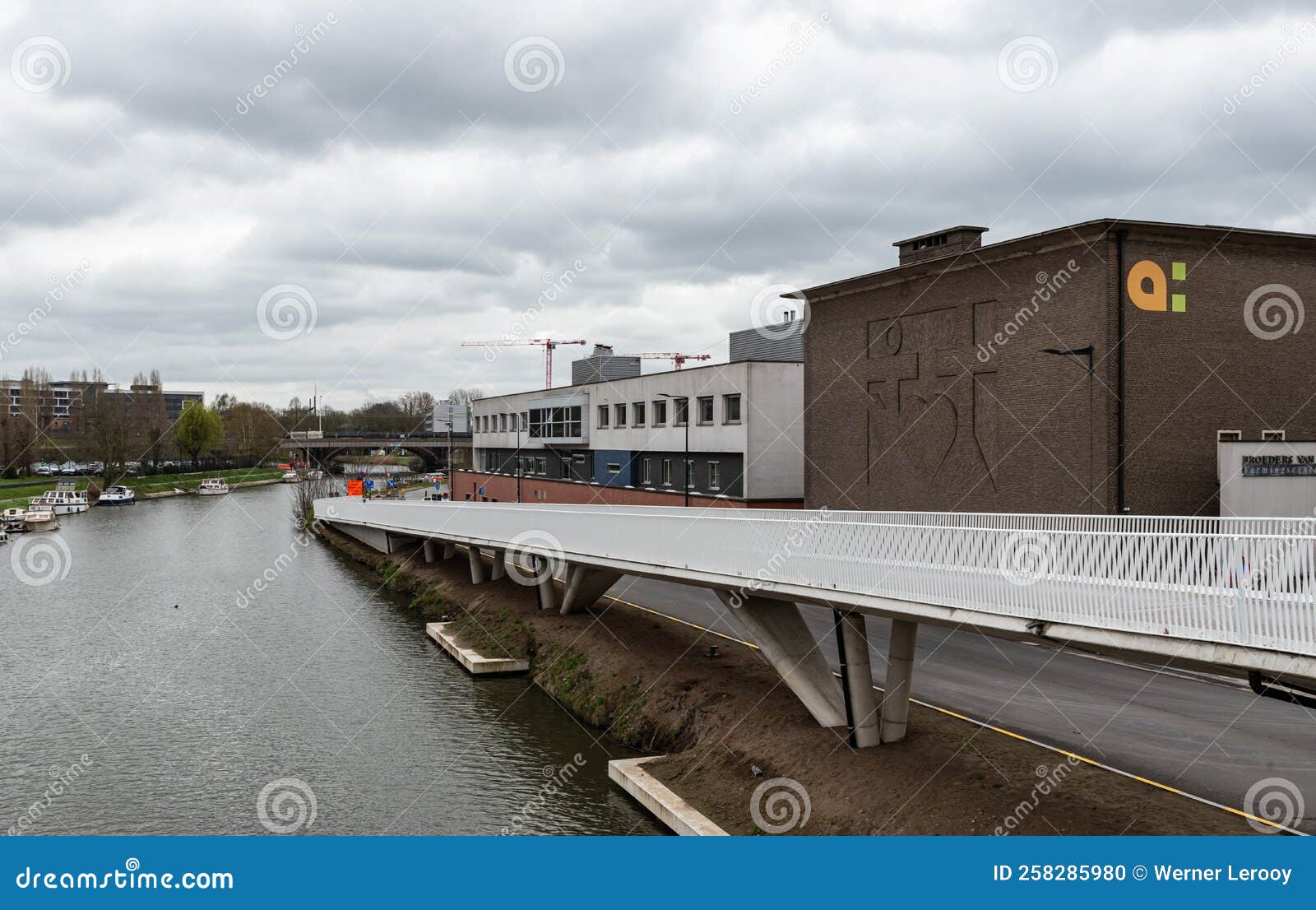 Knokke Heist, Flemish Region - Belgium - Cityscape View Over the River ... Knokke Heist, Flemish Region - Belgium - Cityscape View Over the River ...