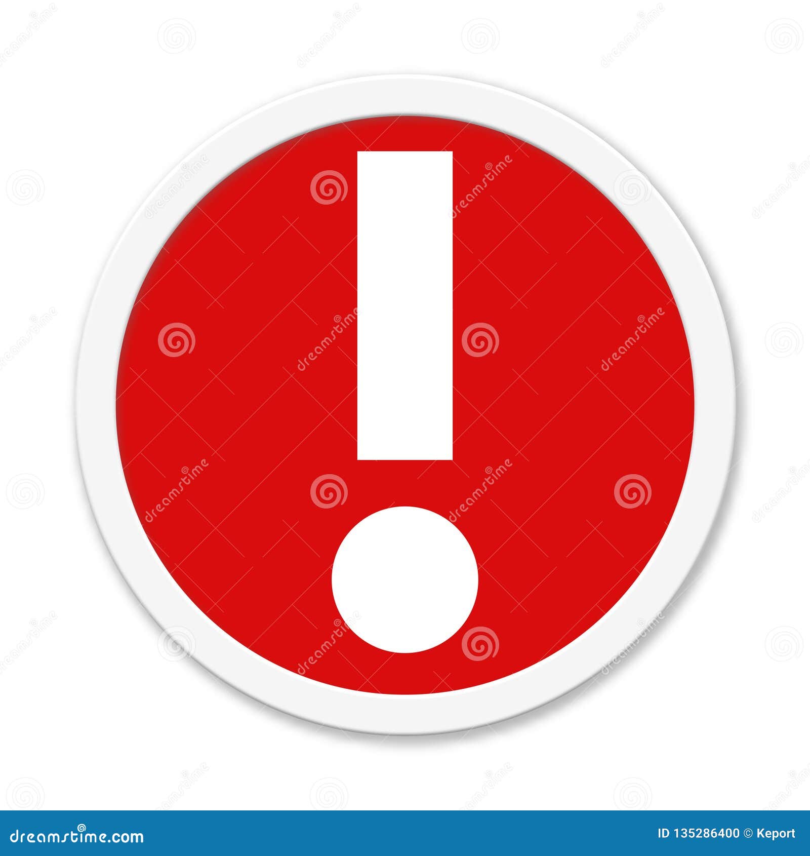 Knoop Met Het Symbool Van Het Uitroepteken Stock Illustratie ...