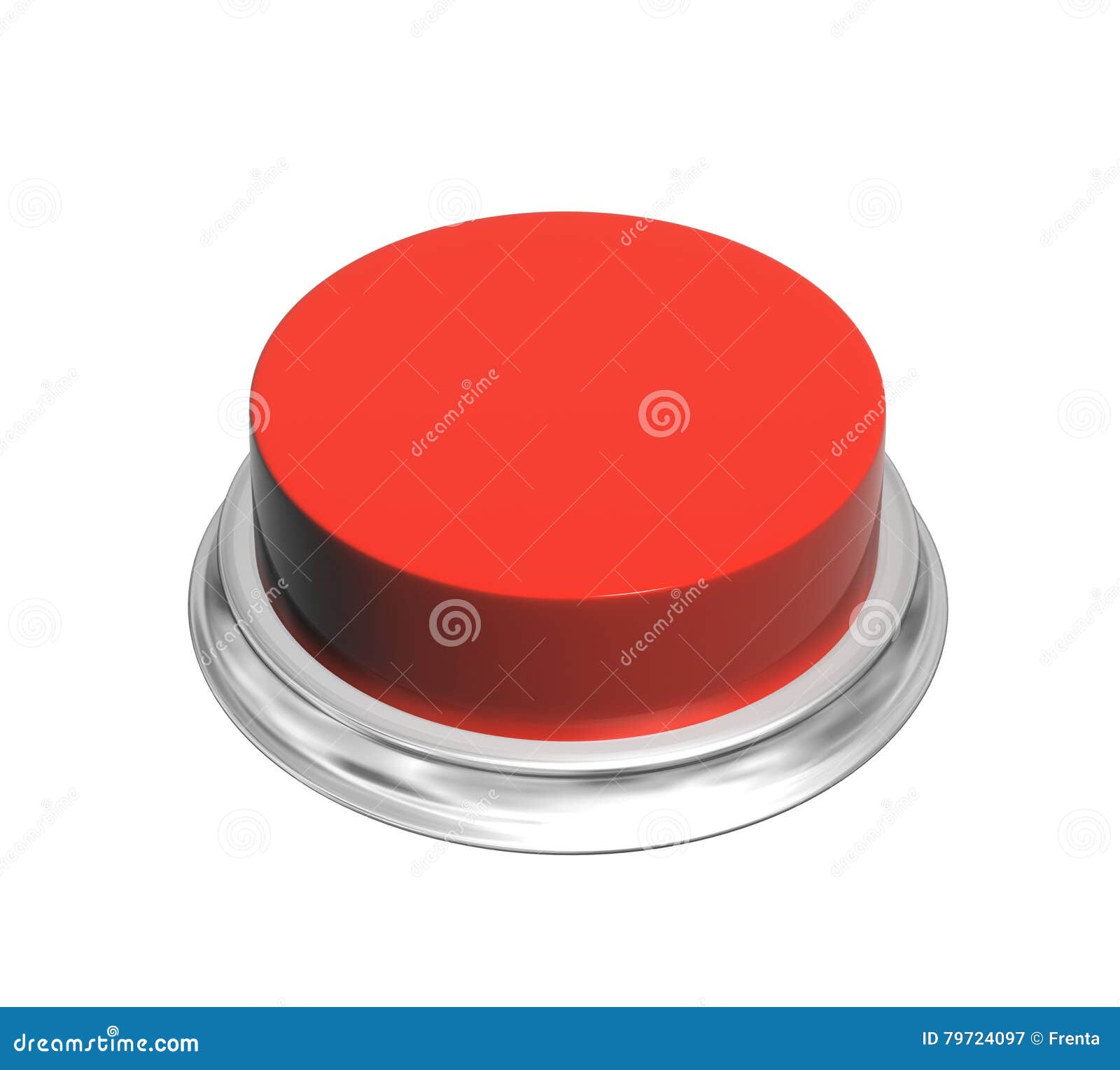 Knopf 3d der roten Farbe stock abbildung. Illustration von übertragung ...