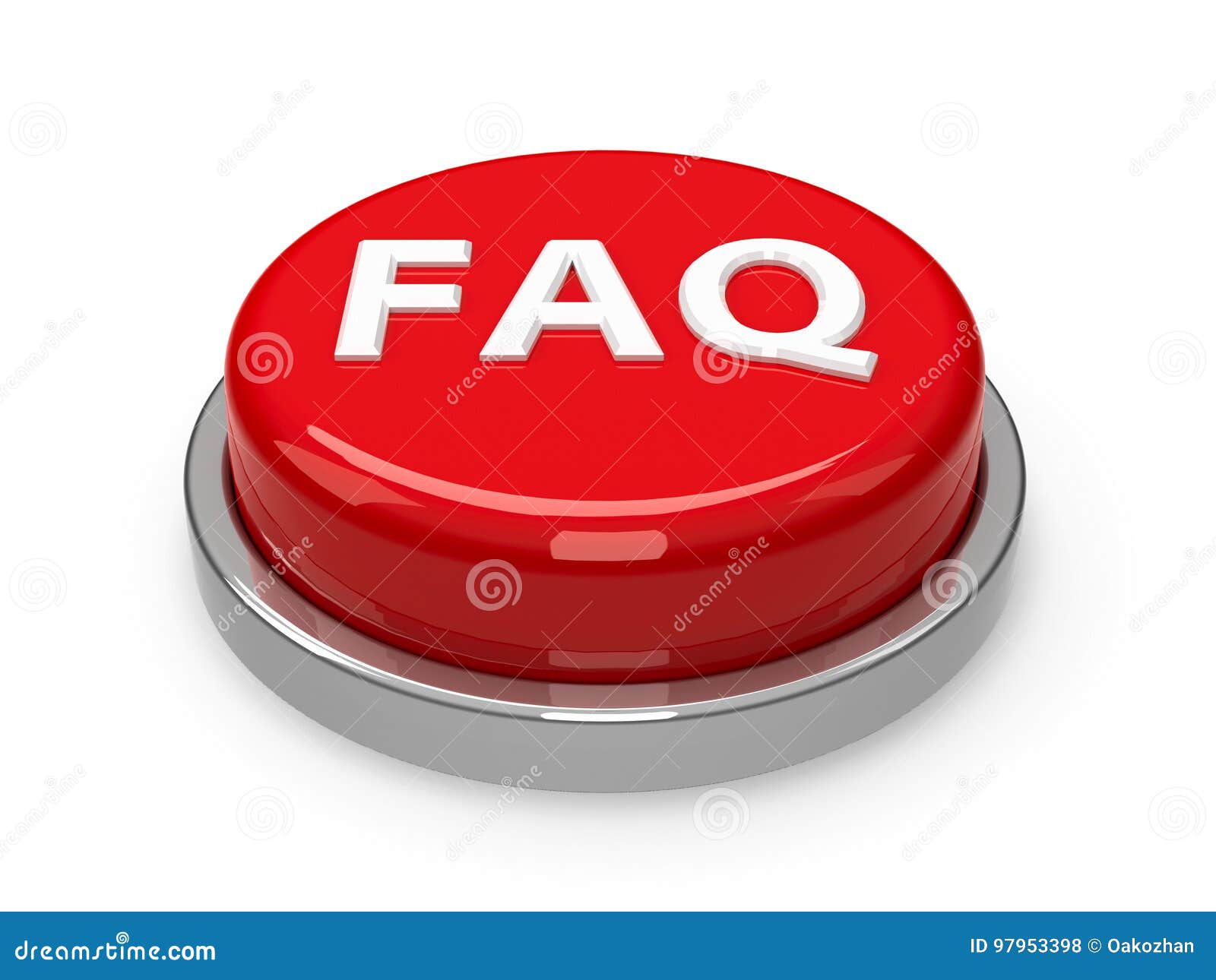 Knopf FAQ stock abbildung. Illustration von chrom, ikone - 97953398
