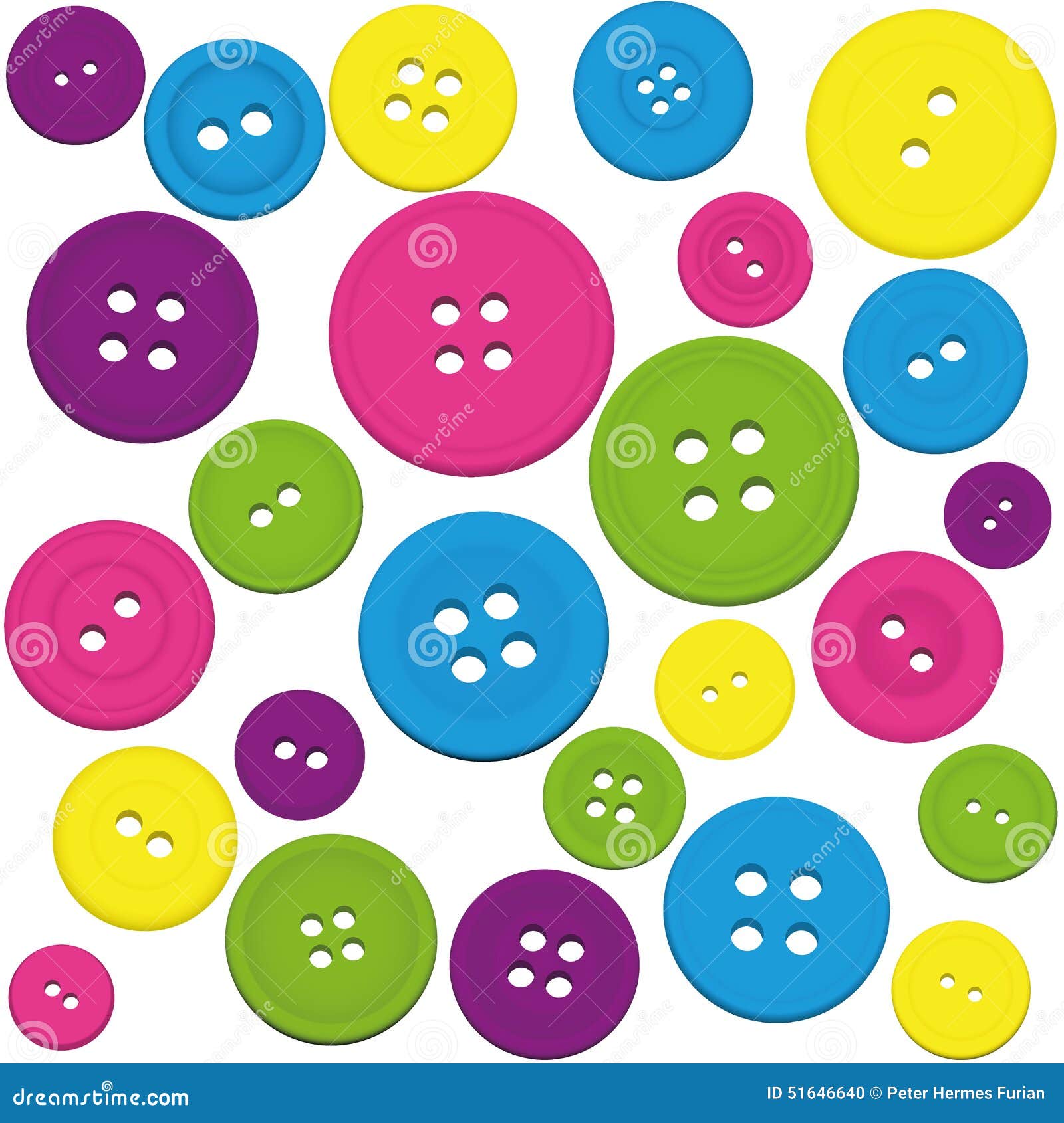 Knopf-Frühlings-Farben vektor abbildung. Illustration von getrennt ...