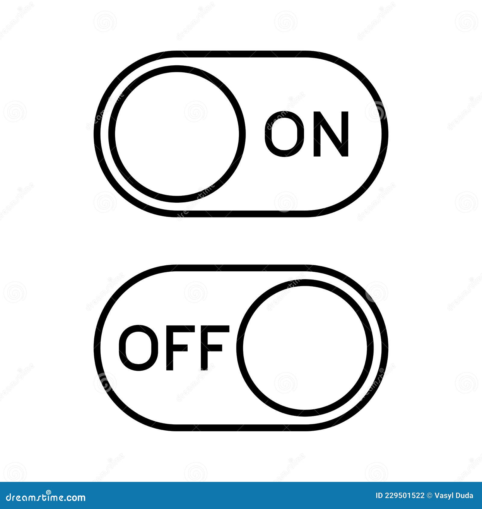 On-Off Button Icons stock illustration. Illustration of computer ...
