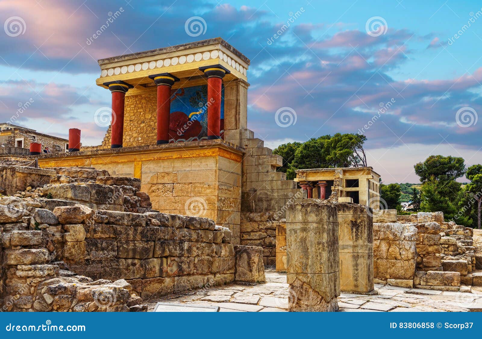 Knossos.Crete stock photo. Image of colors, knossos, ancient - 83806858