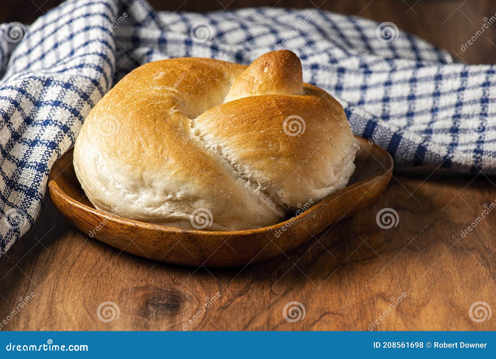 Knot Bread Roll stock photo. Image of bake, yeast, crust - 208561698