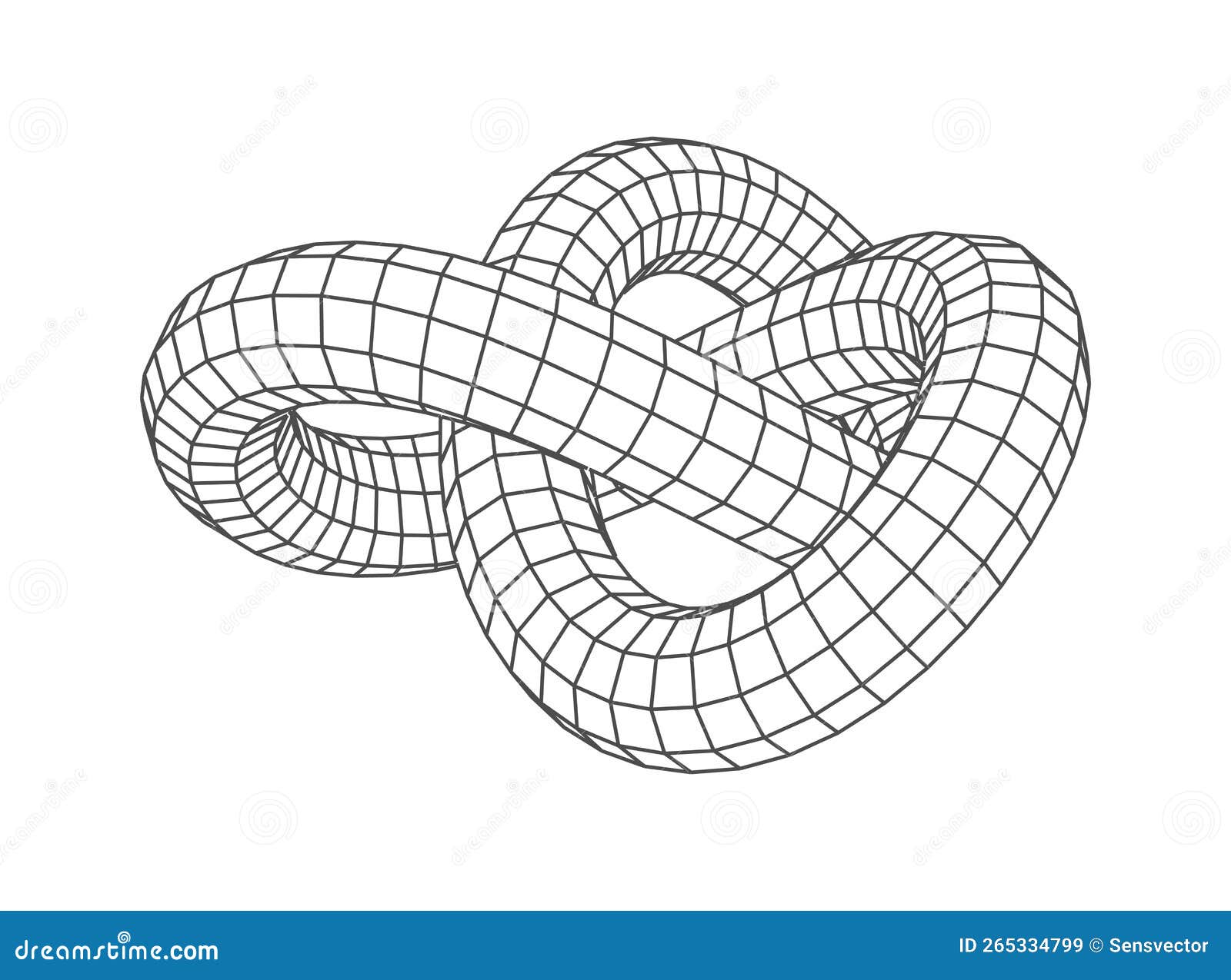 Knot Grid Abstract Figure Low Poly Geometric Shape Stock Vector ...