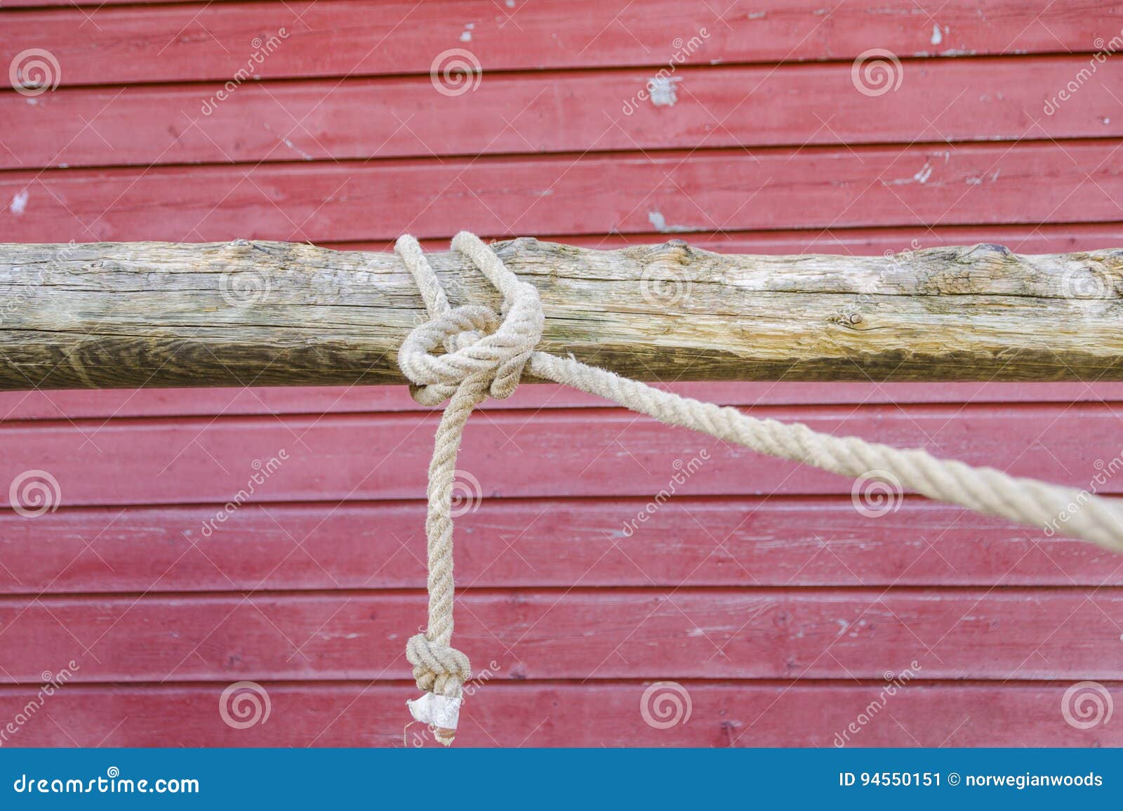Knot on a hitching post stock image. Image of countryside - 94550151