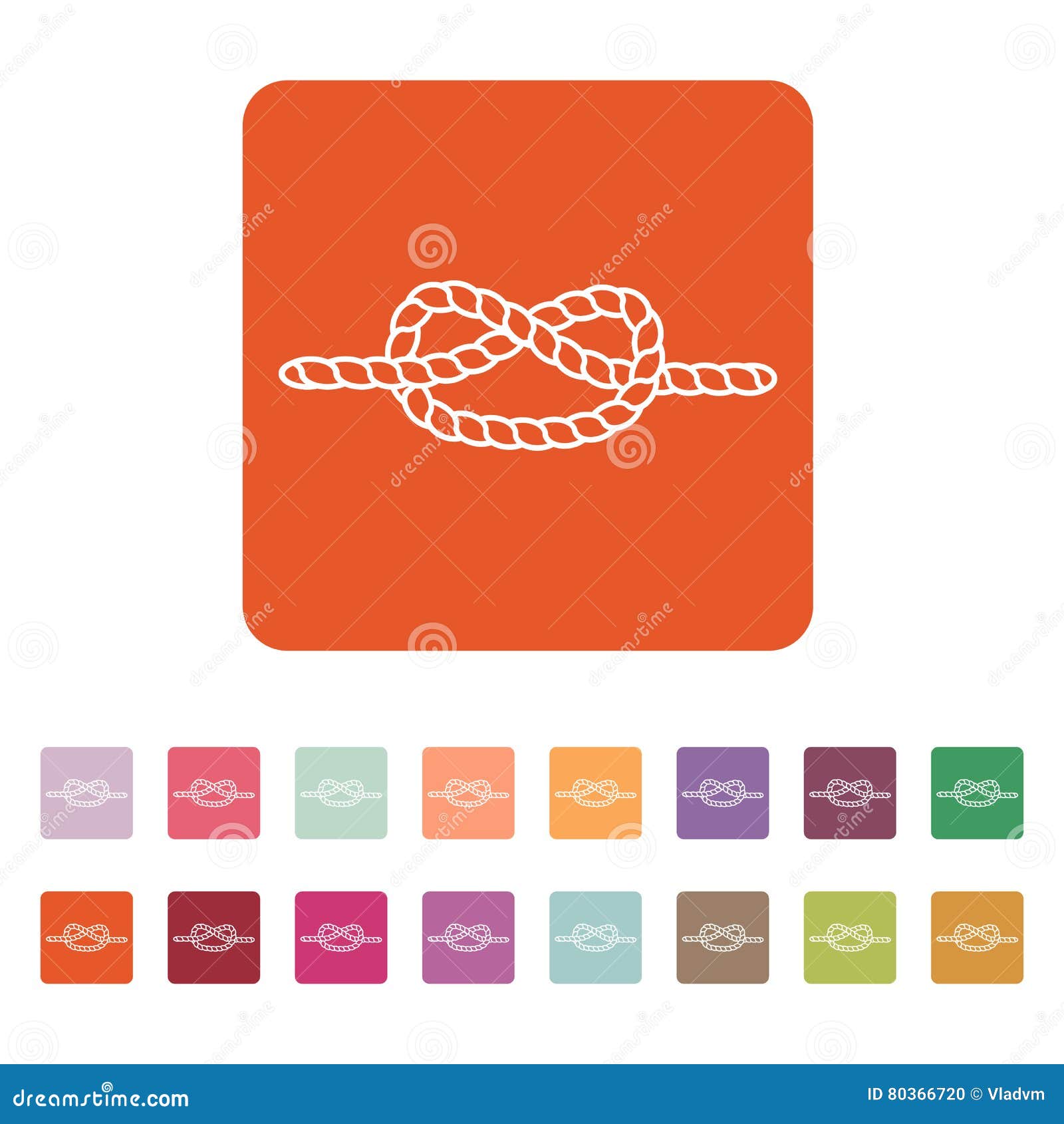 The Knot Icon. Node and Tie, Rope Symbol Stock Vector - Illustration of ...