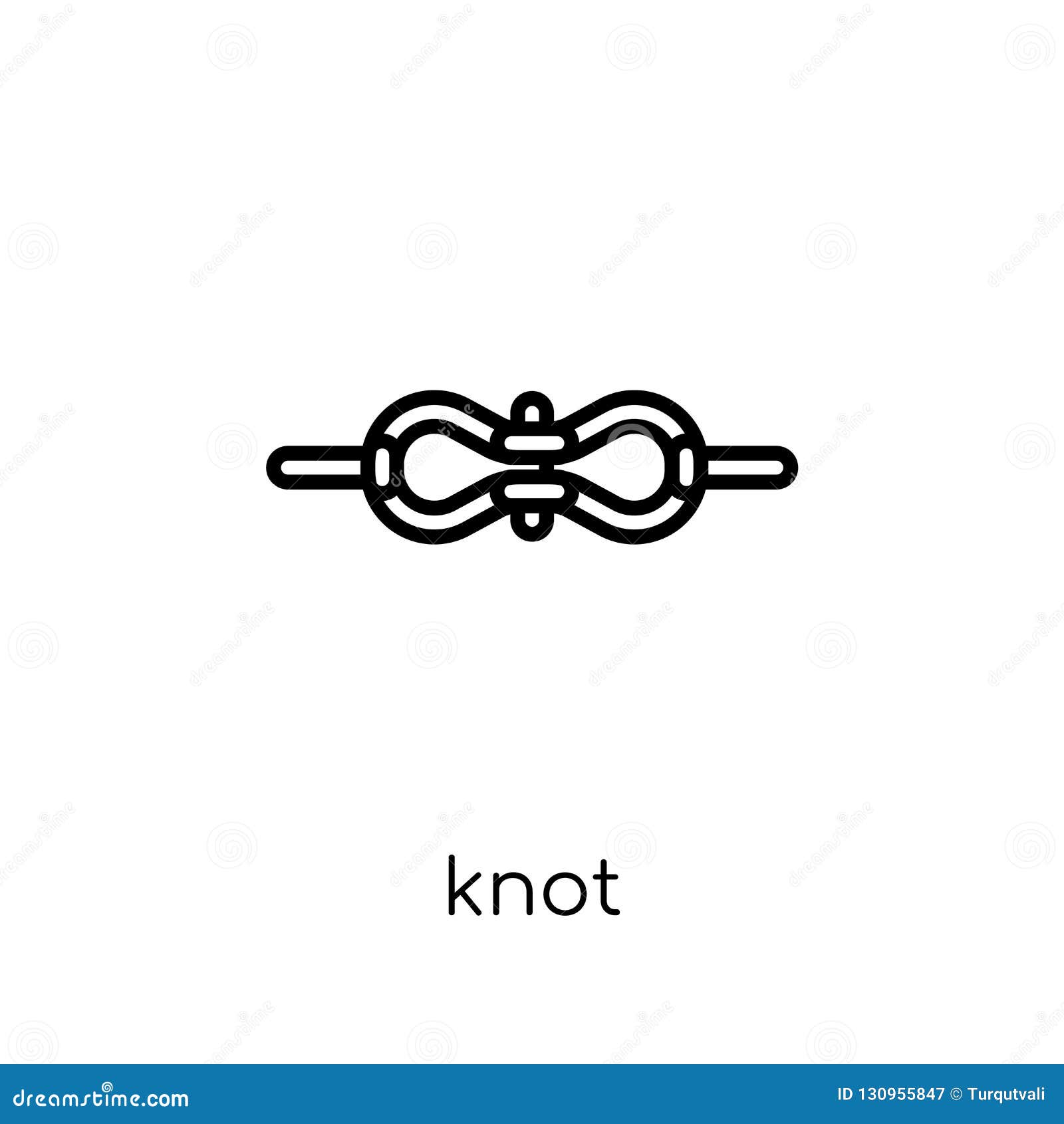 Knot Icon. Trendy Modern Flat Linear Vector Knot Icon on White B Stock ...