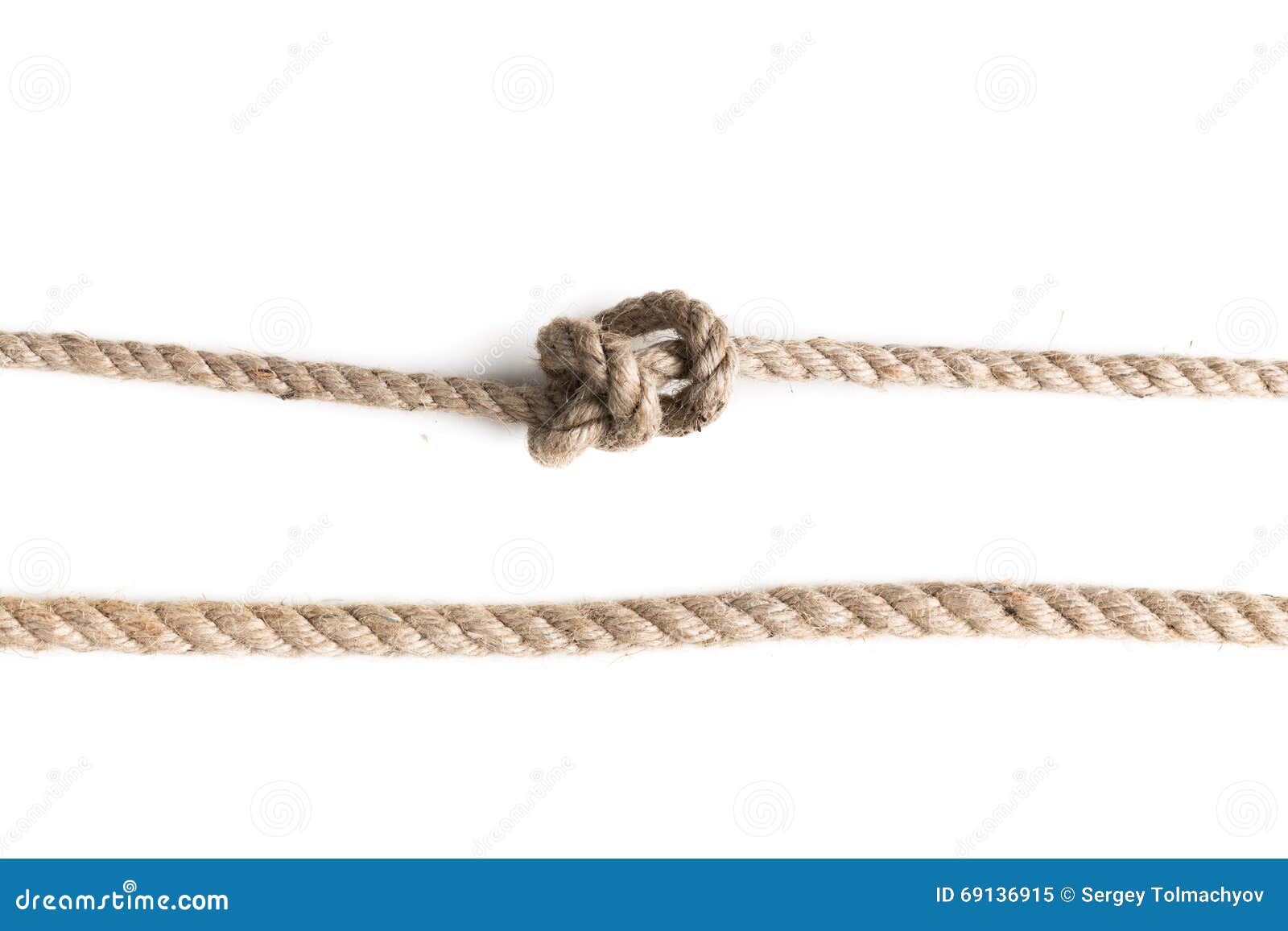 Knot of jute rope stock image. Image of equipment, line - 69136915