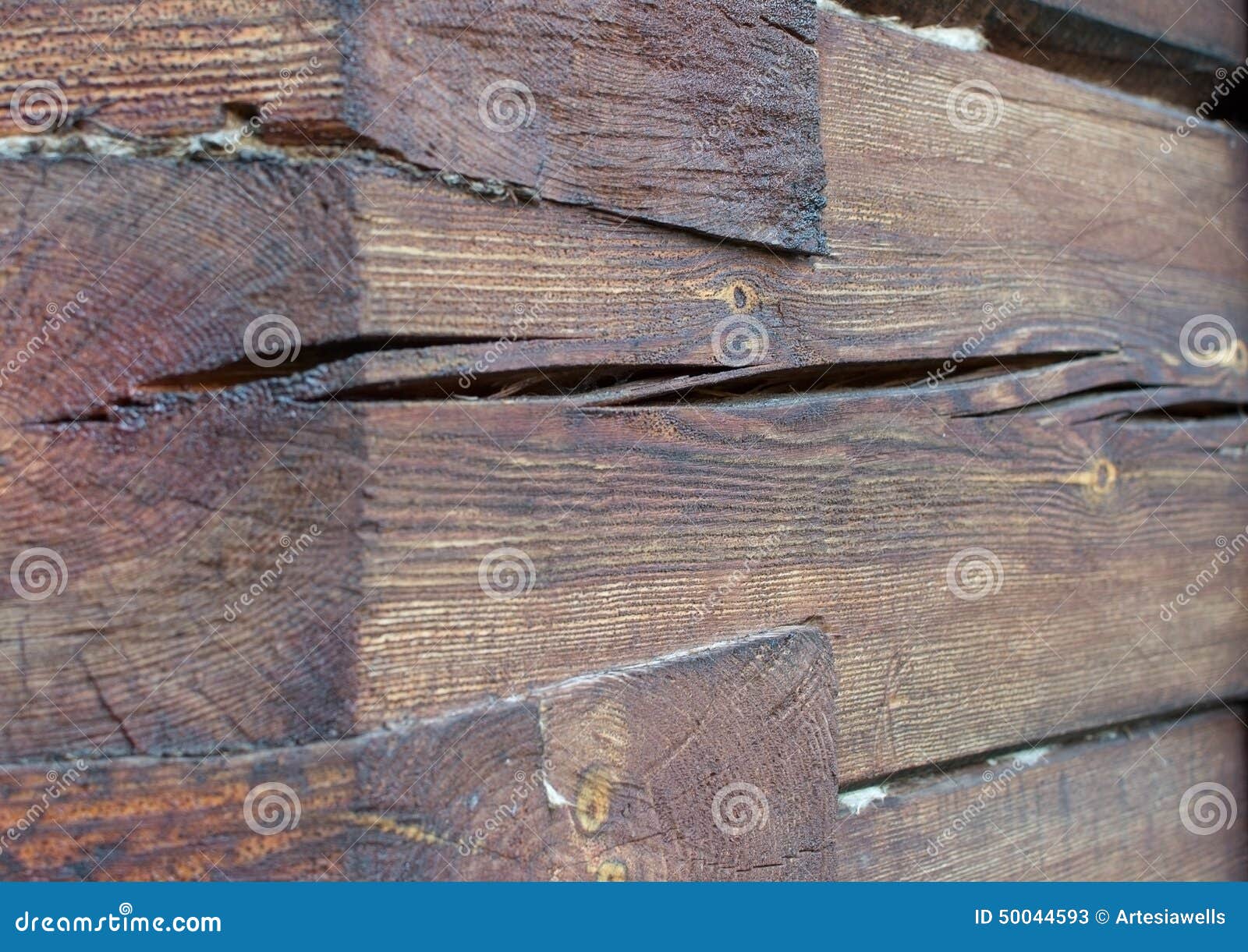 Knot on a Log House Detail Close-up. Stock Image - Image of stability ...